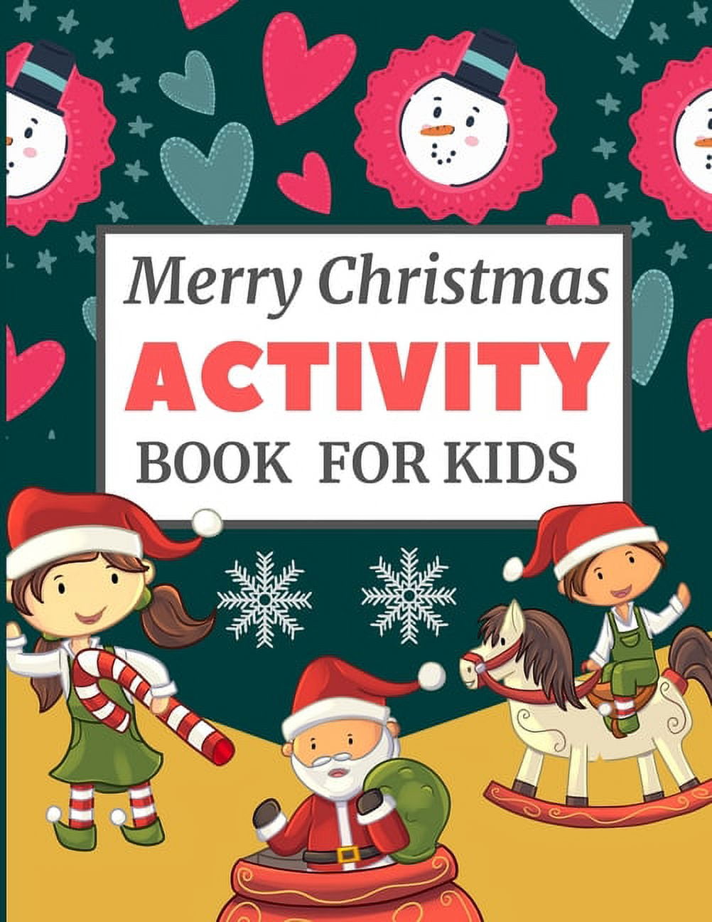 Merry Christmas Activity Book for Kids: Fun Coloring Color by Number ...