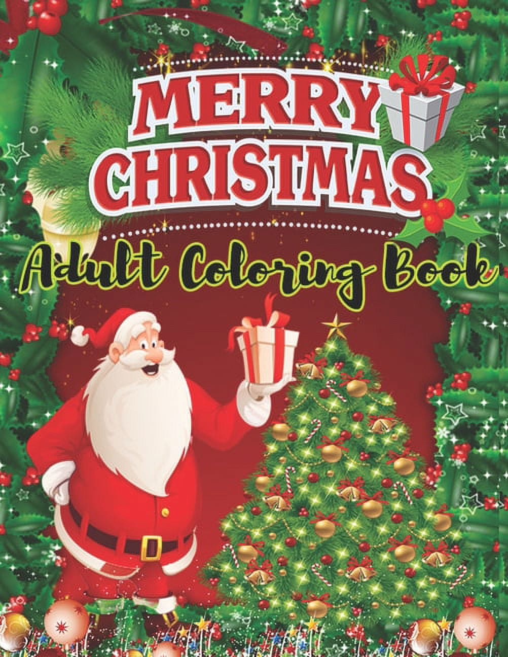 Merry Christmas Adult Coloring Book : a beautiful coloring book ...