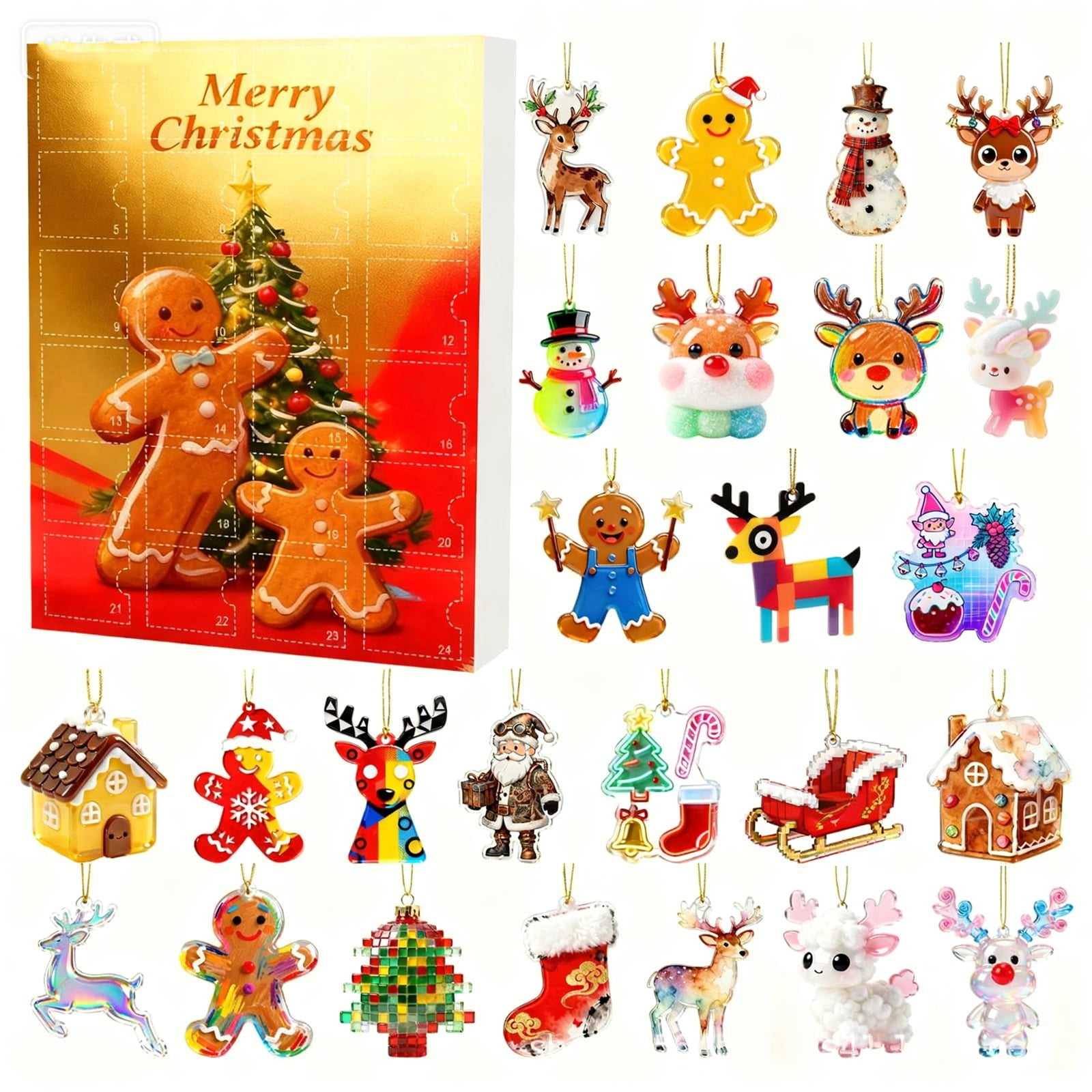 Merry Christmas Advent Calendar 2025, 24 Days Holiday Countdown Set ...