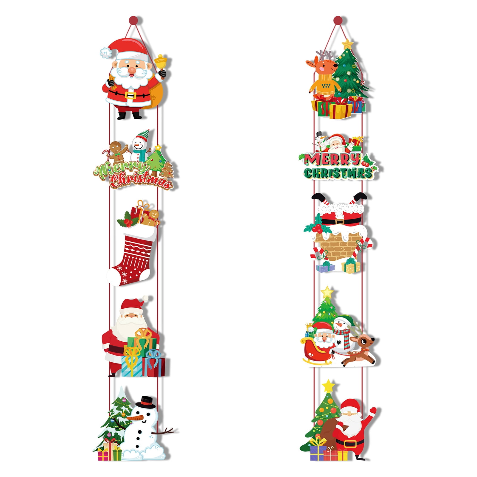 Merry Christmas Banner Christmas Garage Door Banner,Santa Claus Snowman ...