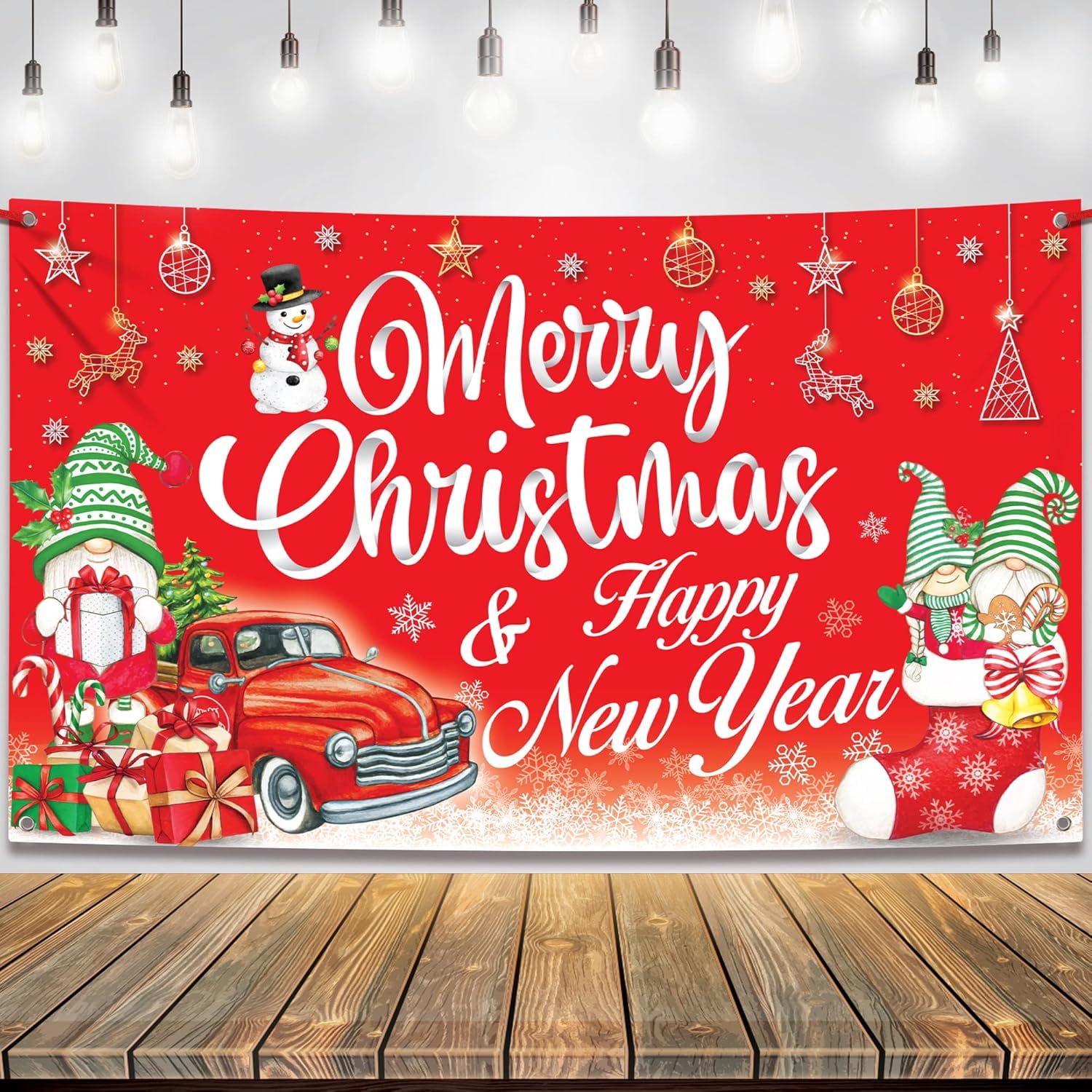 Merry Christmas Banner Decorations, Merry Christmas Backdrop for ...