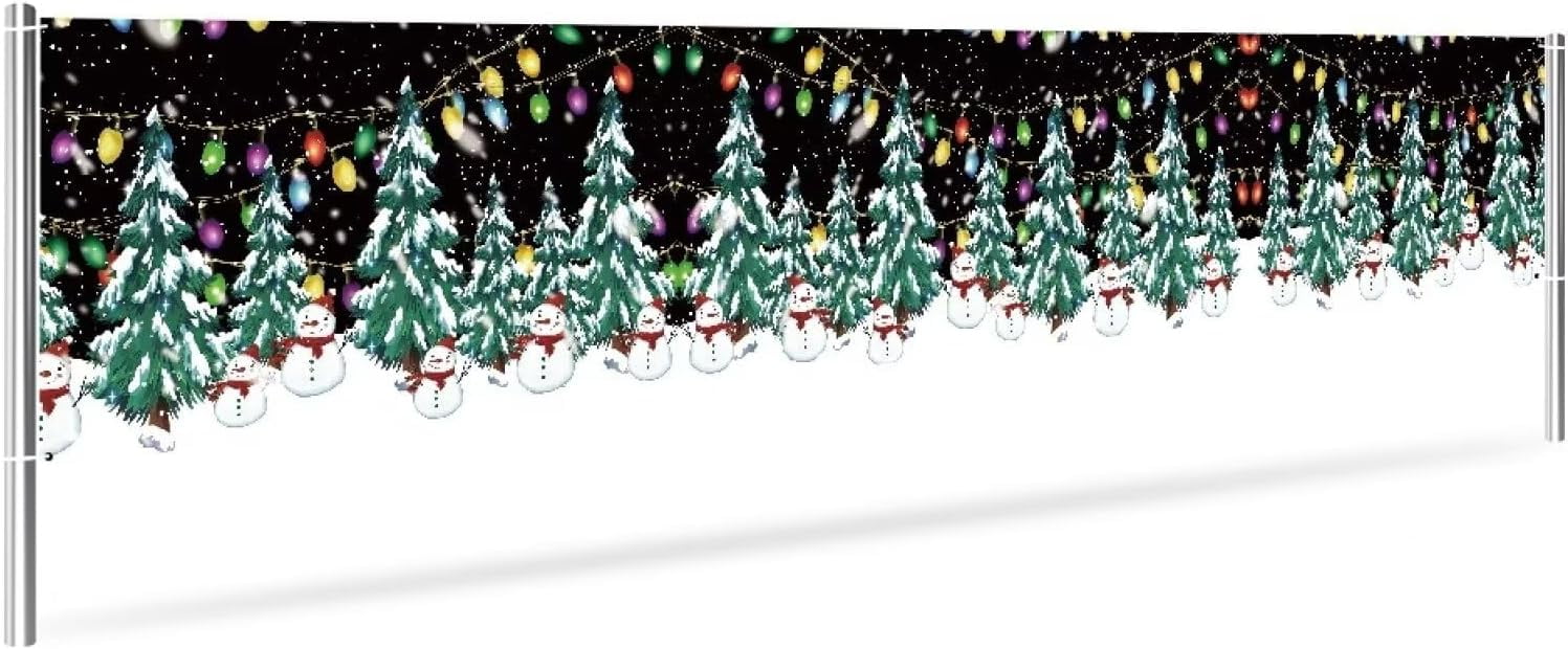 Merry Christmas Banners for Outside 11.8 X 47.2 inch Large Long Fabric ...