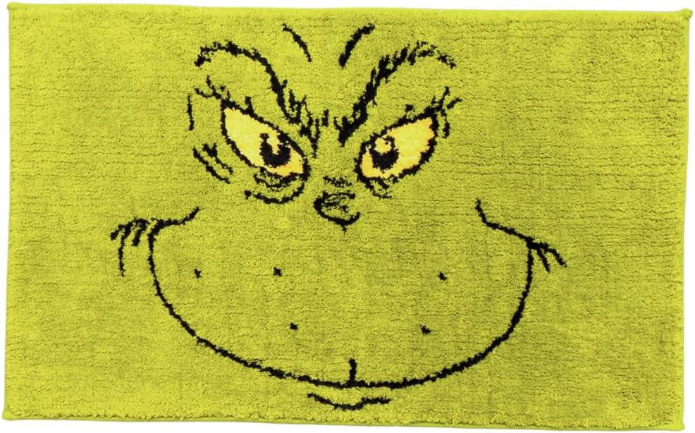 Merry Christmas Bath Mat Grinch Bathroom Rug for Kids Non-Slip ...