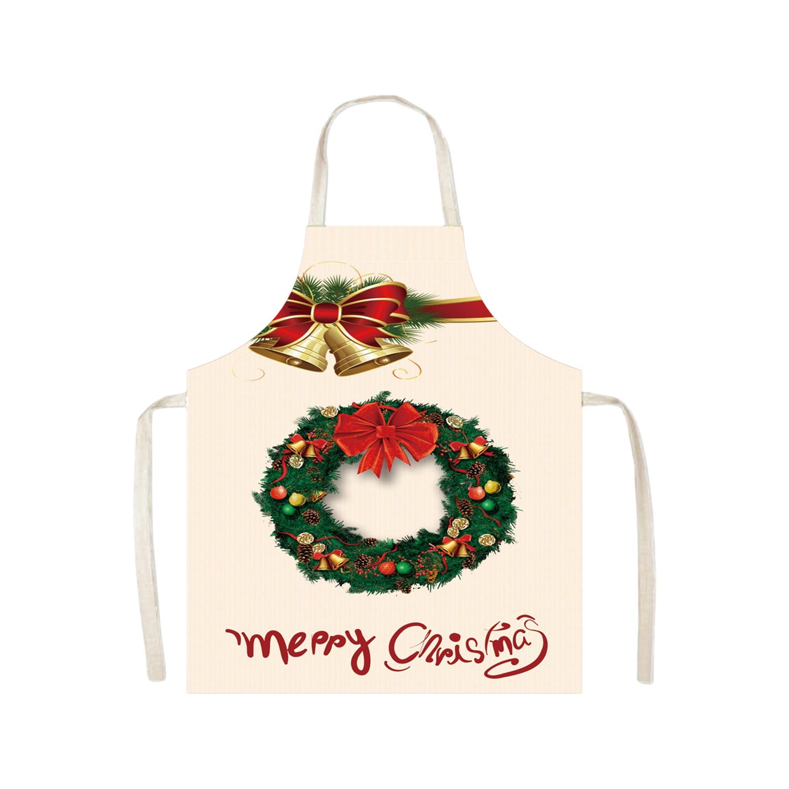 Merry Christmas Berry Apron for Kitchen, Wreath Tree Car Reindeer ...