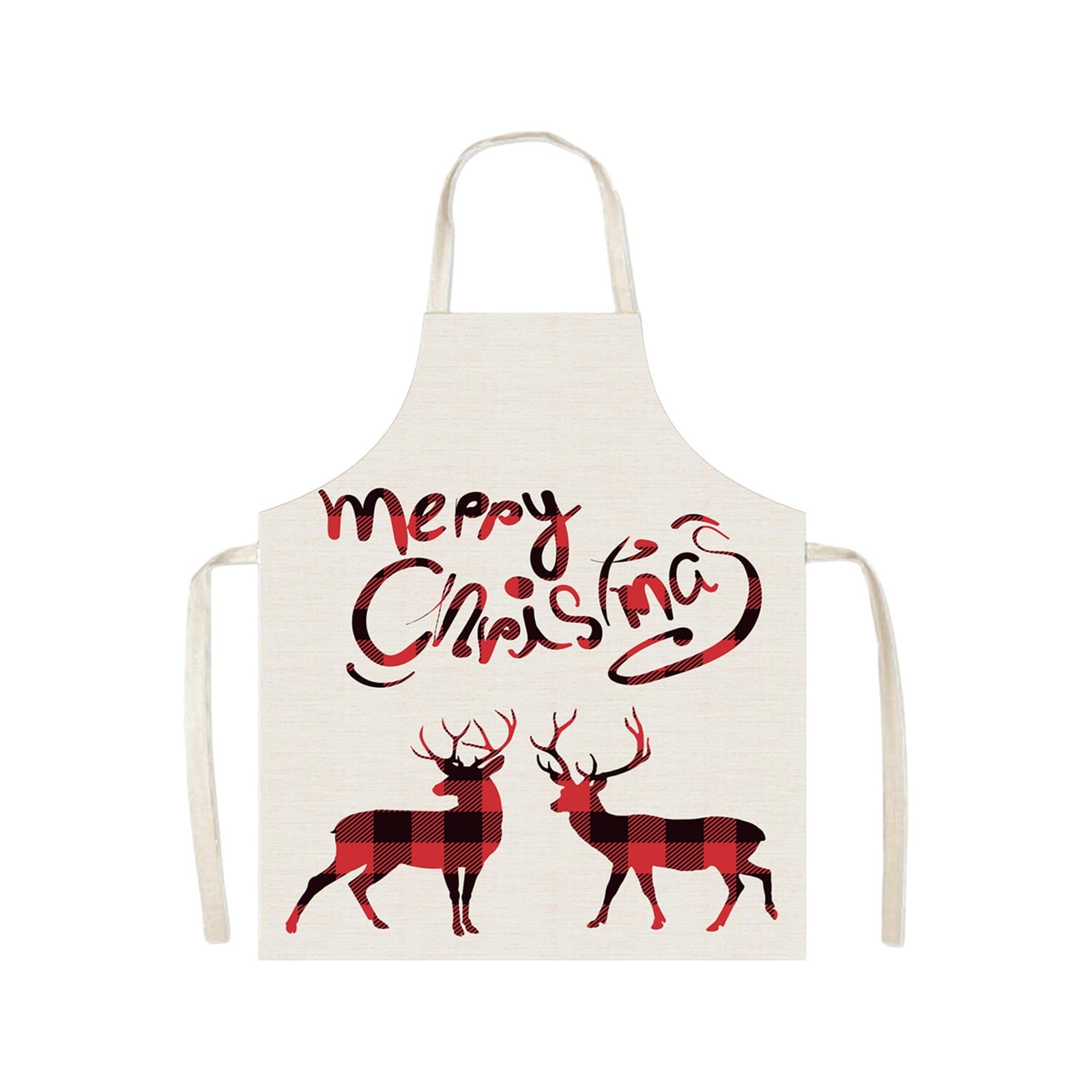 Merry Christmas Berry Apron for Kitchen, Wreath Tree Car Reindeer ...
