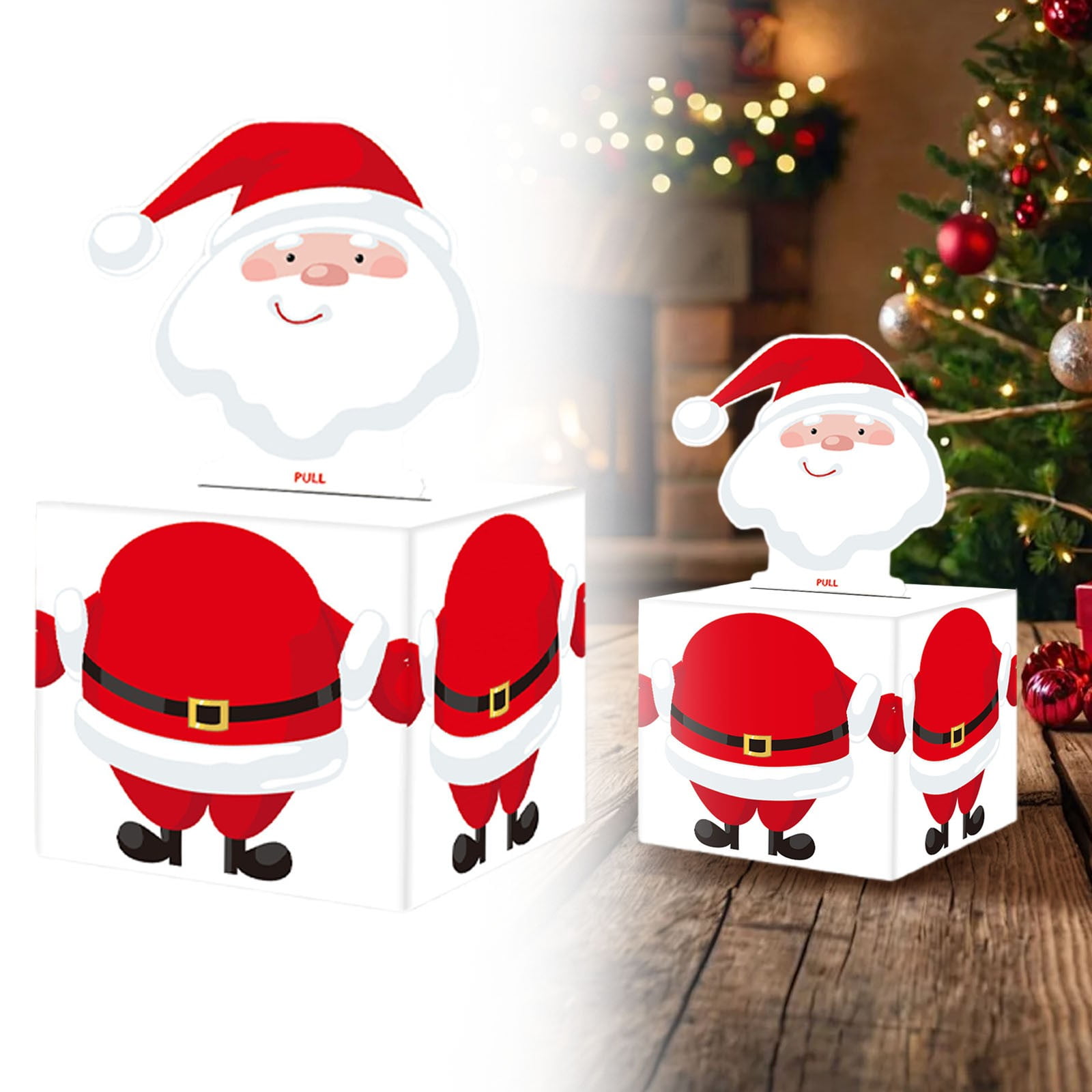 Merry Christmas Box For Pull Box Red Holder With Pull Out Card DIY Set ...