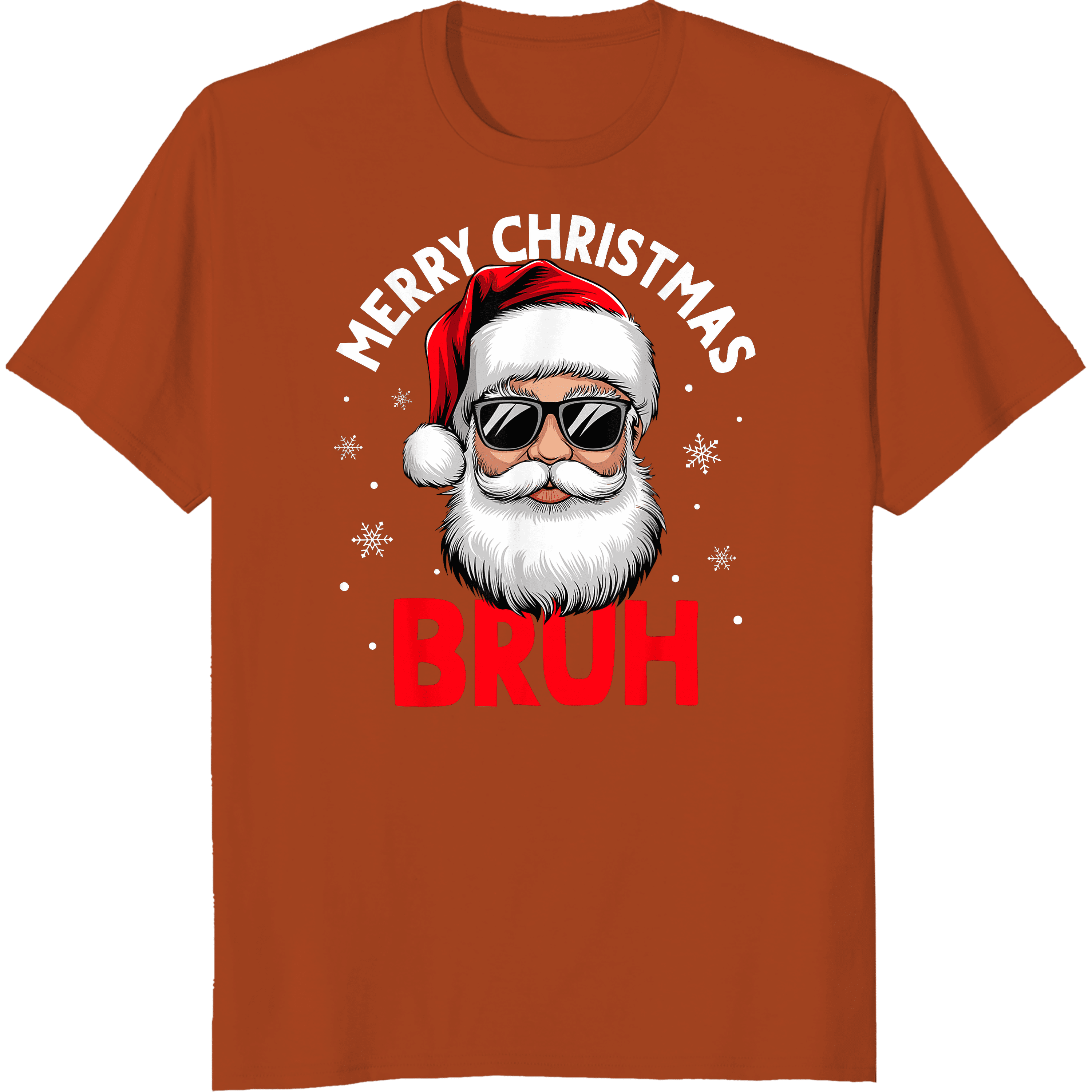 Merry Christmas Bruh Funny Santa Claus Retro Men Women Kids T-Shirt ...
