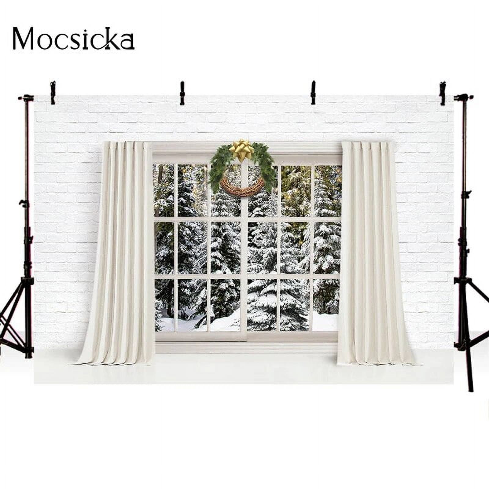 Merry Christmas Cake Smash Photography Backdrop Winter Window Snow ...
