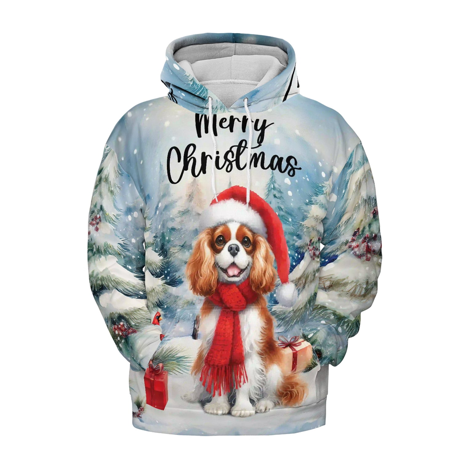 Merry Christmas Cavalier King Charles Spaniel Enjoys Woofmas Winter ...