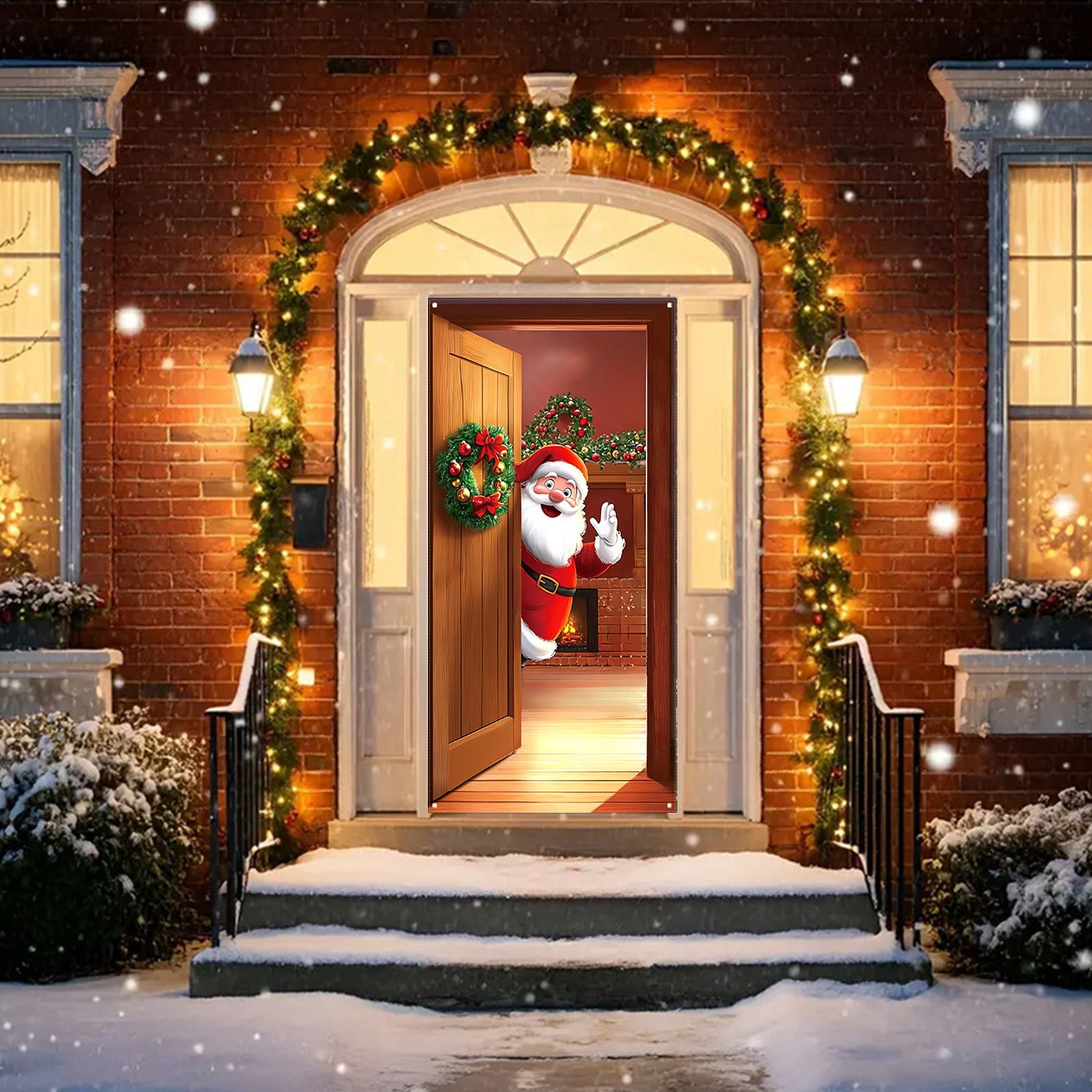 Merry Christmas! Christmas Door Cover Decoration Christmas Door Cover ...