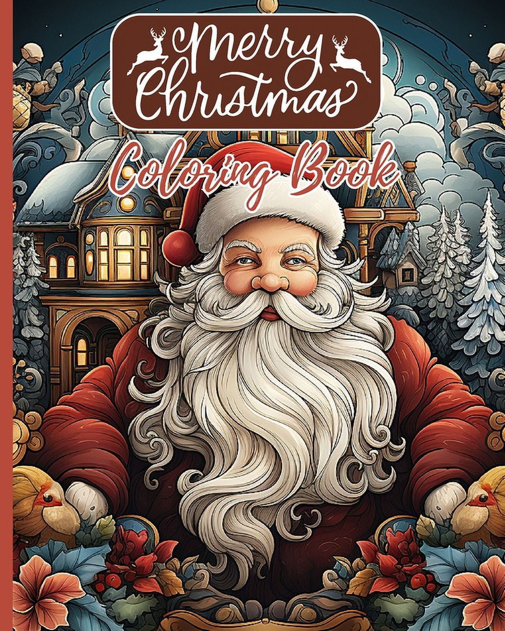 Merry Christmas Coloring Book: 30 Christmas Coloring Pages Bold And ...