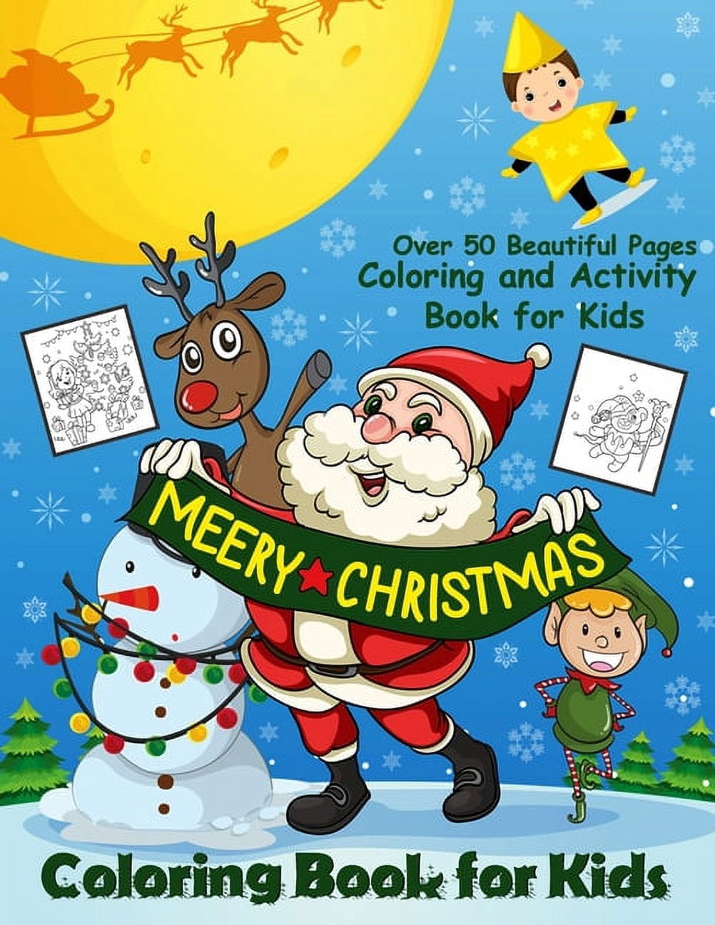 Merry Christmas Coloring Book for Kids: Happy Christmas Coloring and ...