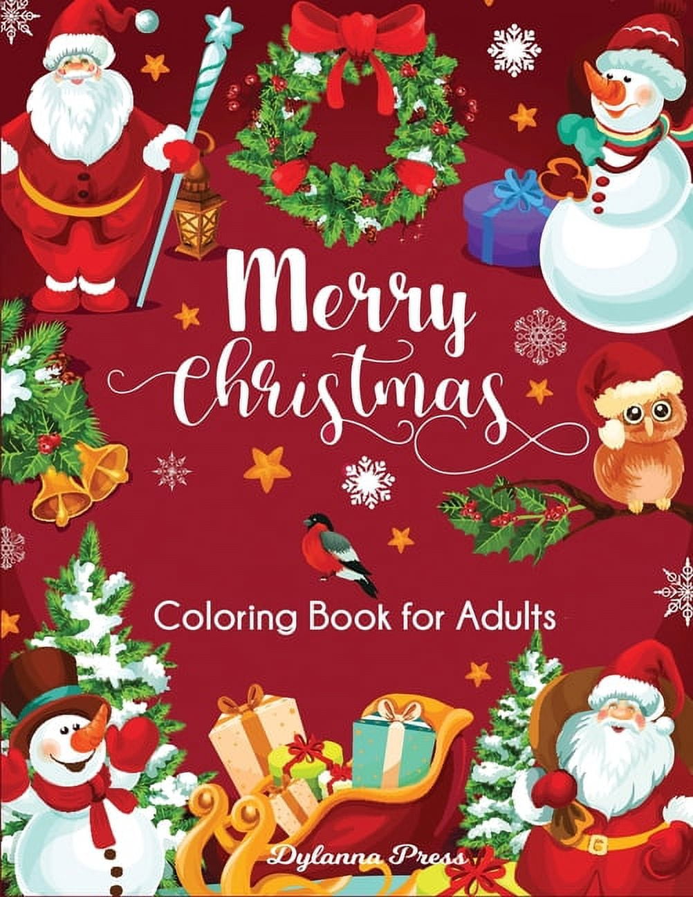 Merry Christmas Coloring Book for Adults: Beautiful Holiday Designs ...