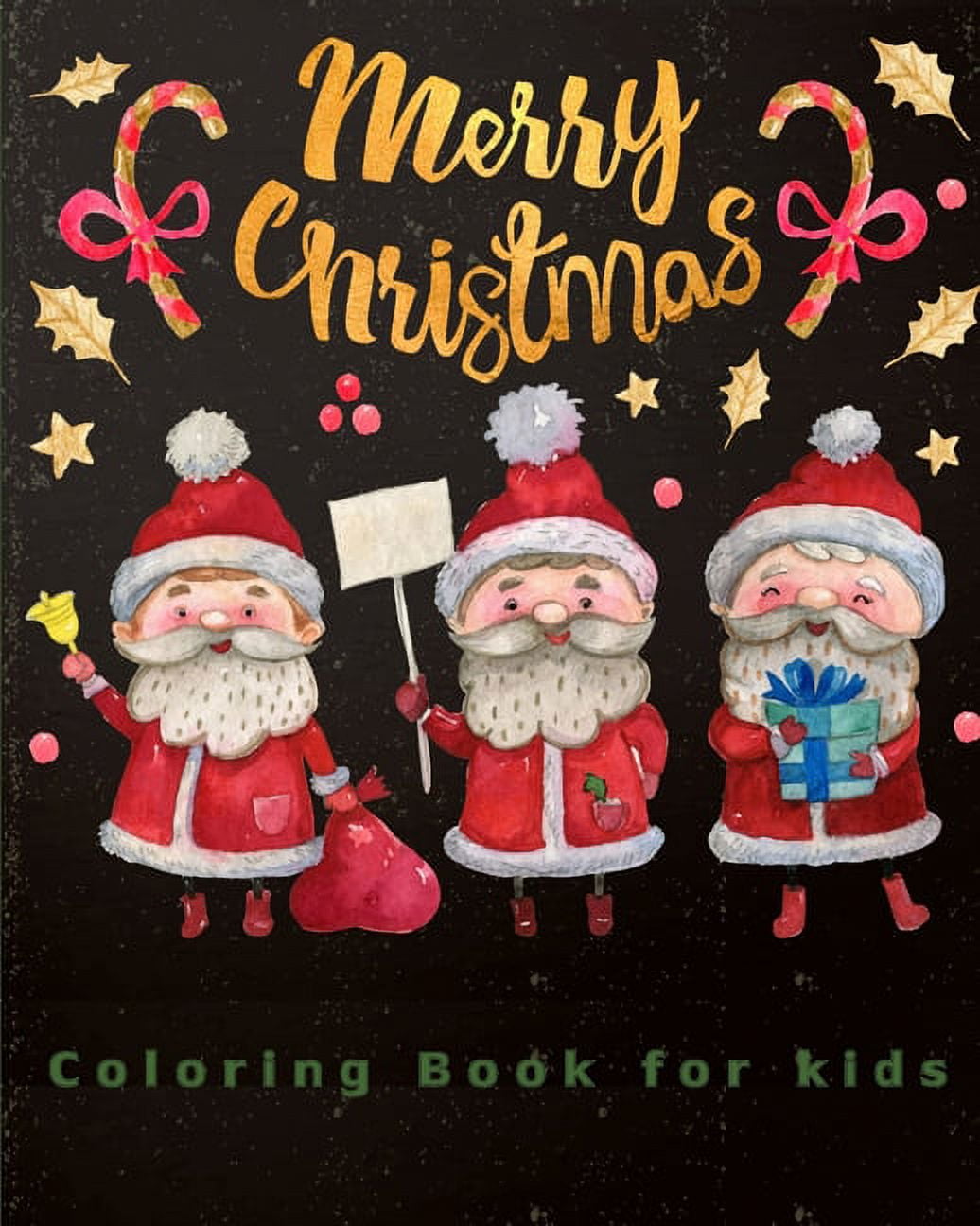 Merry Christmas Coloring Book for Kids: 40 Beautiful Pages to Color ...