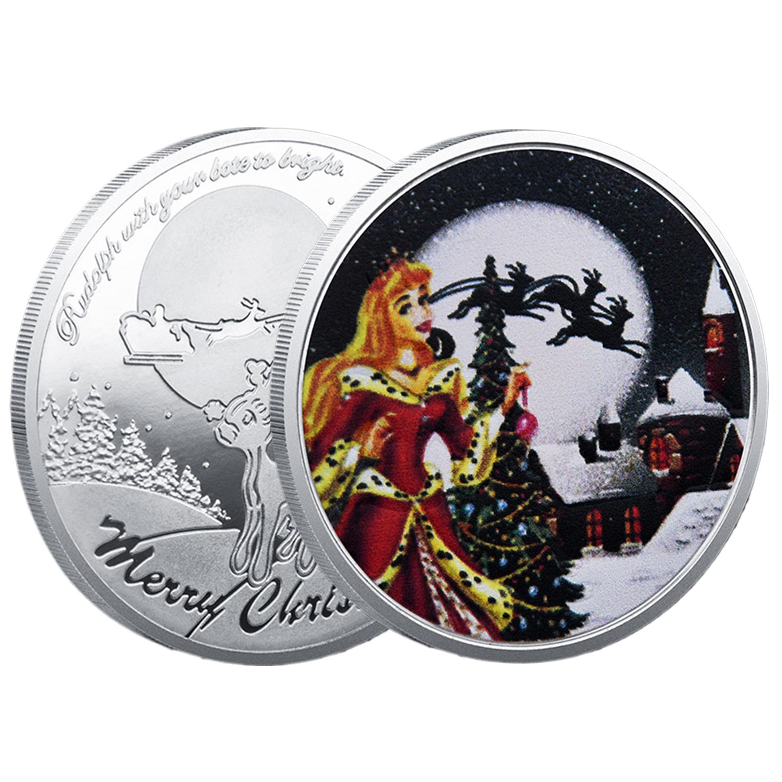 Merry Christmas Commemorative Coin,Christmas Santa Coin Princess Elk ...