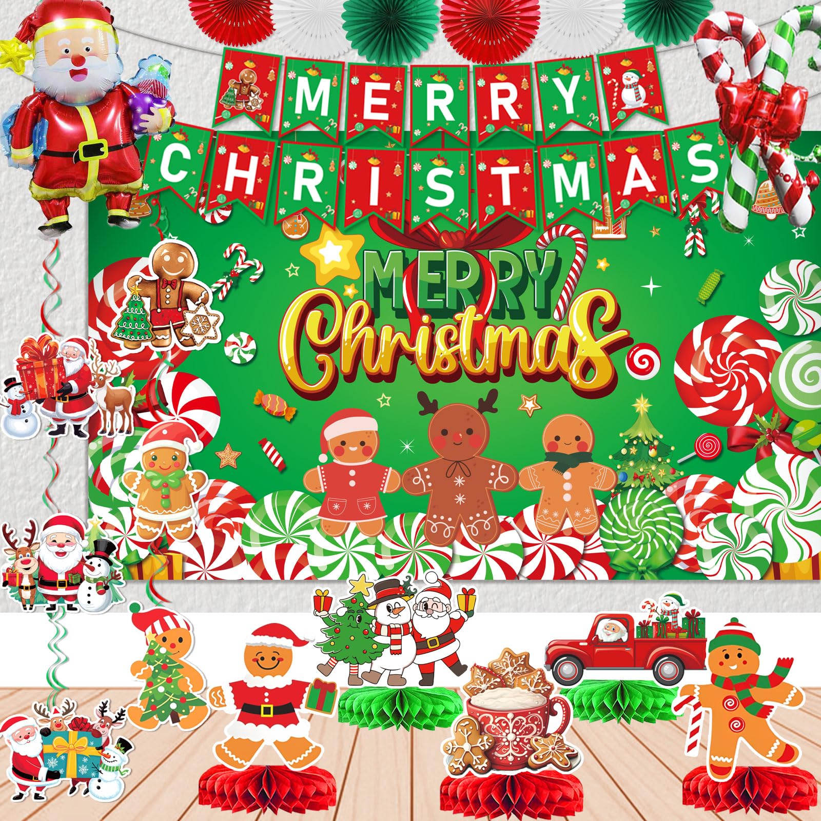 Merry Christmas Decorations Merry Christmas Banner Christmas Party ...