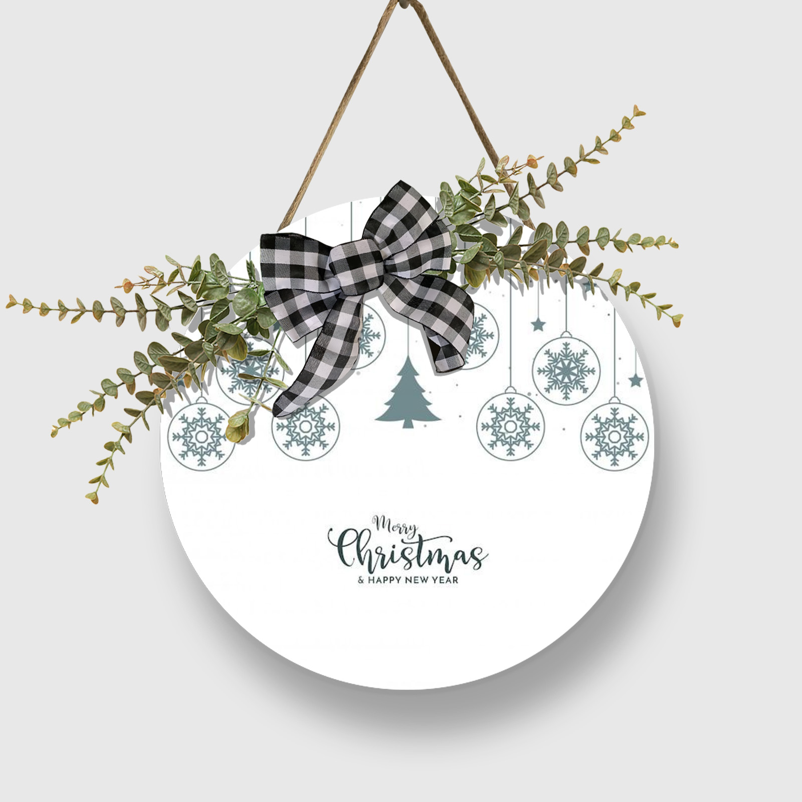 Merry Christmas Door Hanger Sign for Front, Christmas Welcome PVC ...