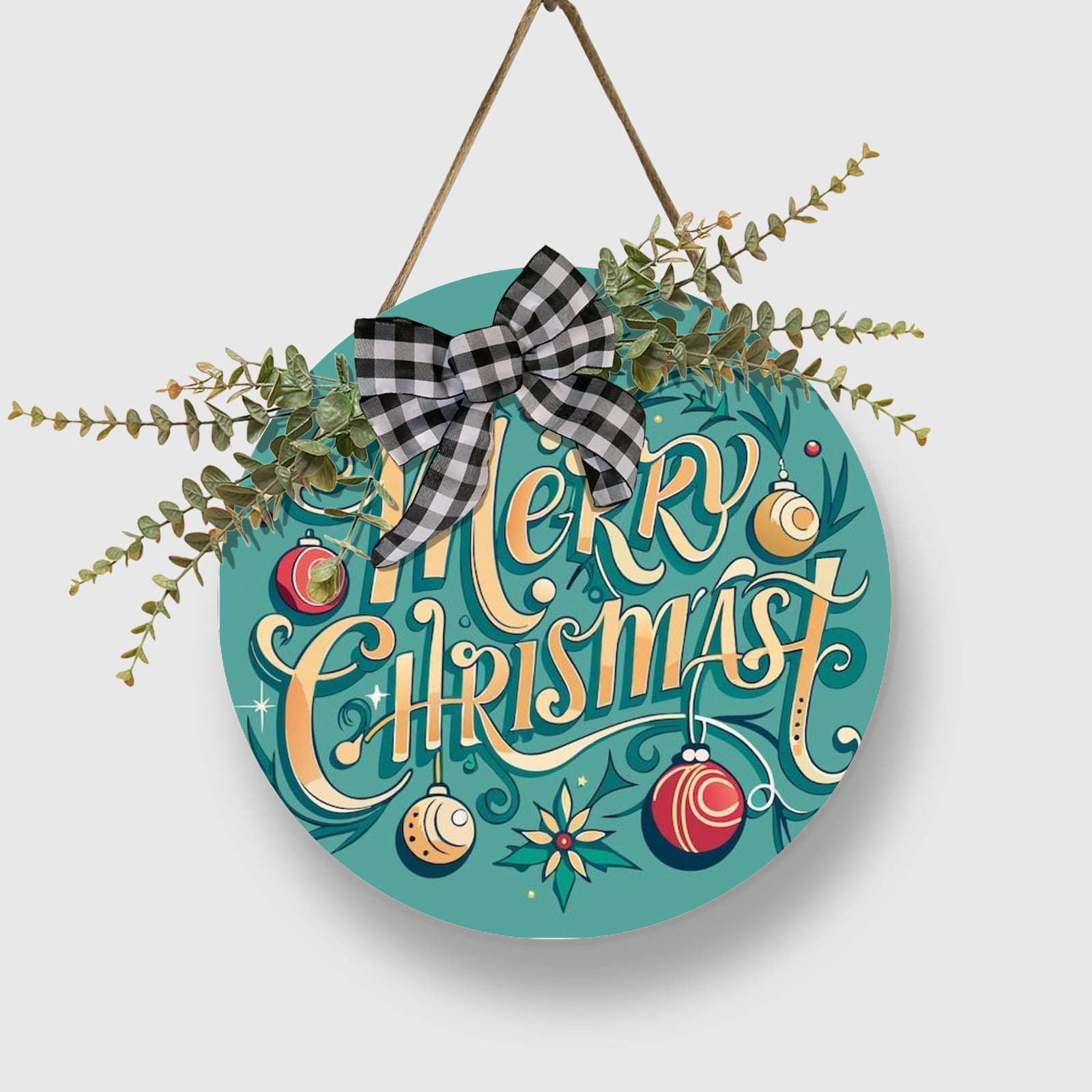 Merry Christmas Door Hanger Sign for Front, Christmas Welcome PVC ...