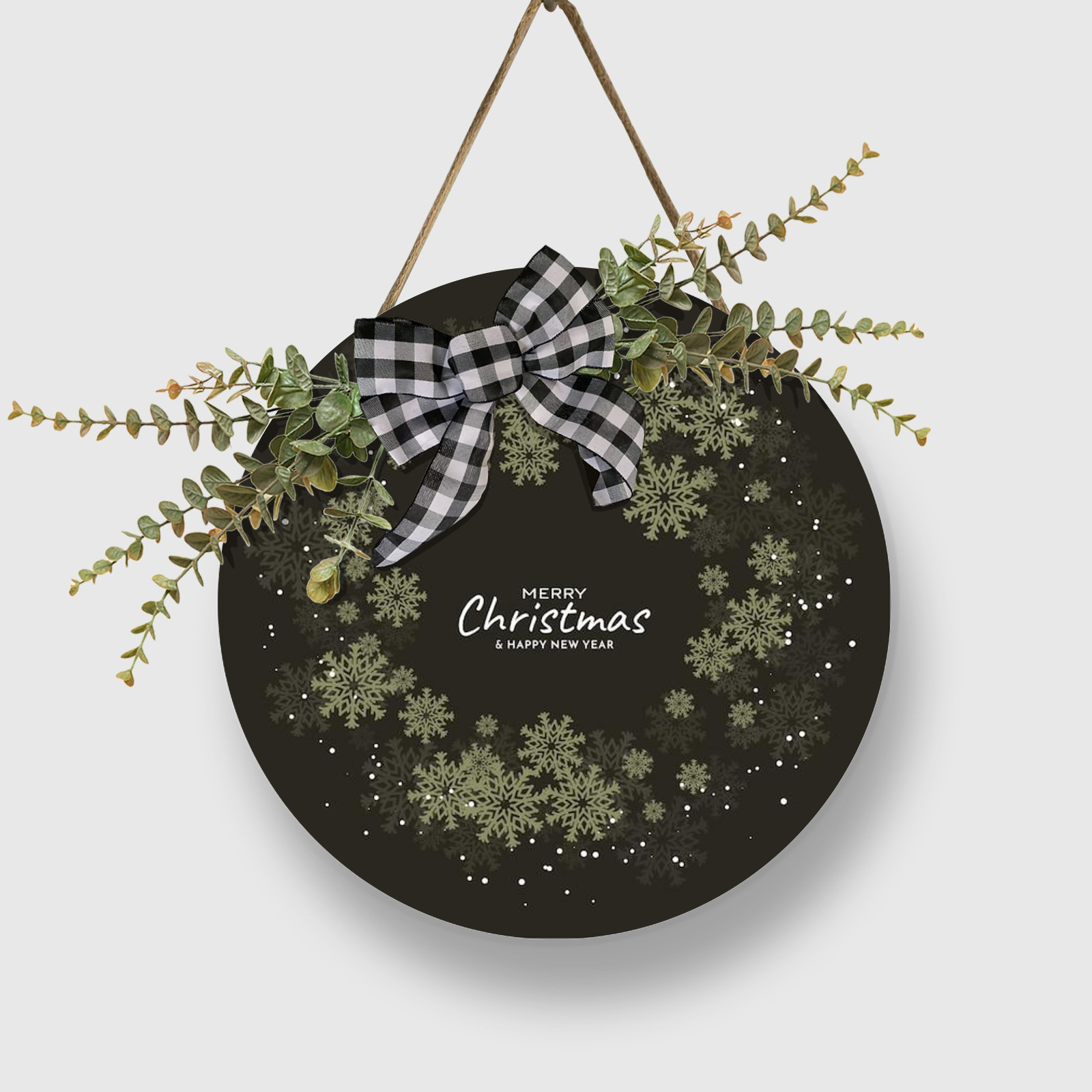 Merry Christmas Door Hanger Sign for Front, Christmas Welcome PVC ...