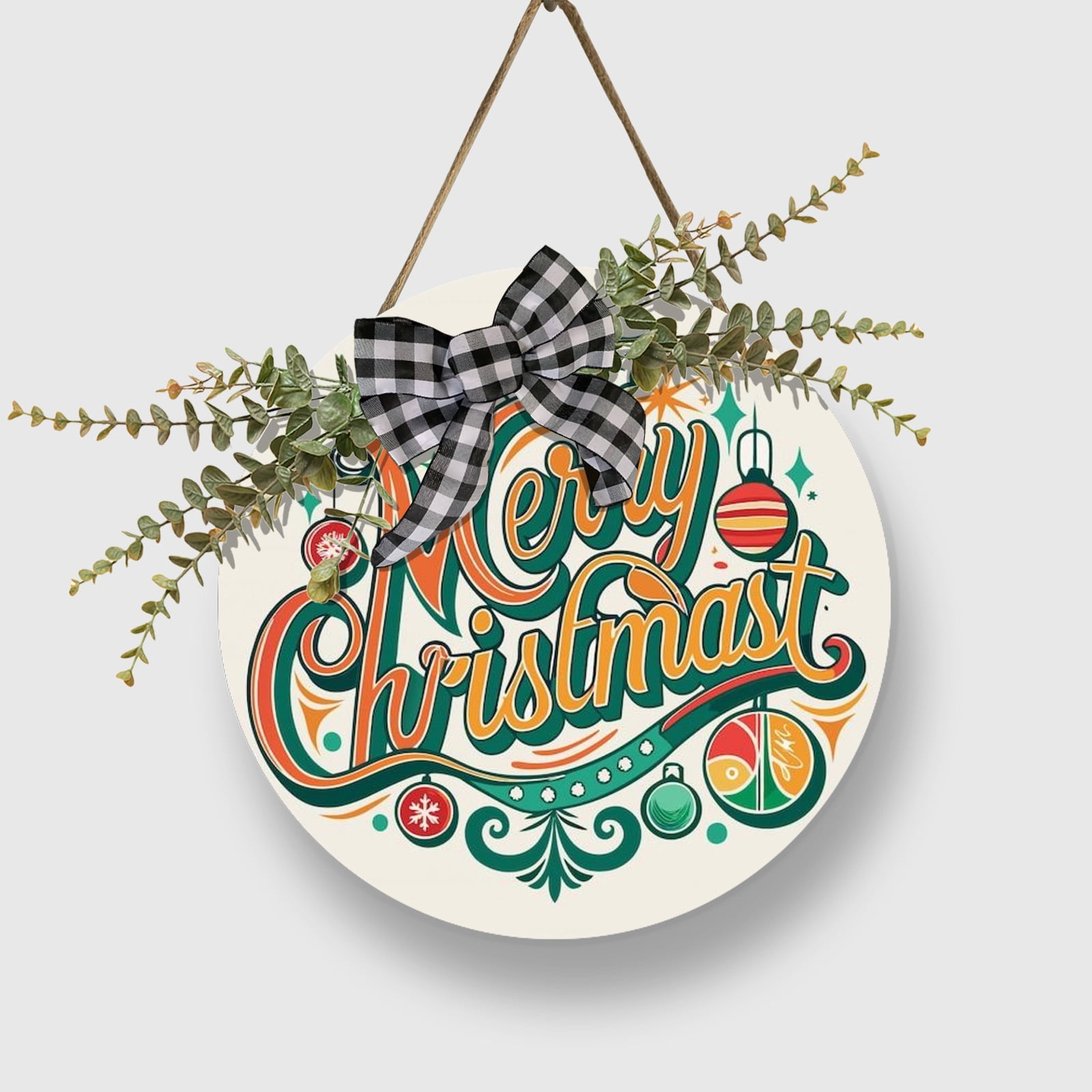Merry Christmas Door Hanger Sign for Front, Christmas Welcome PVC ...