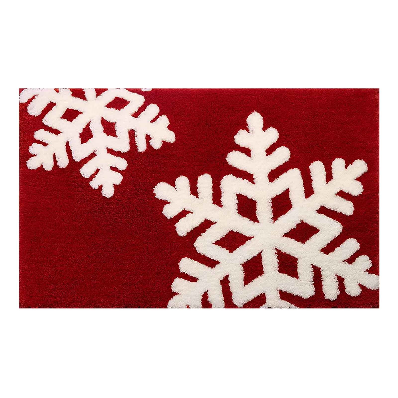 Merry Christmas Doormat Christmas Tree Santa Snowflake Decorate Doormat ...
