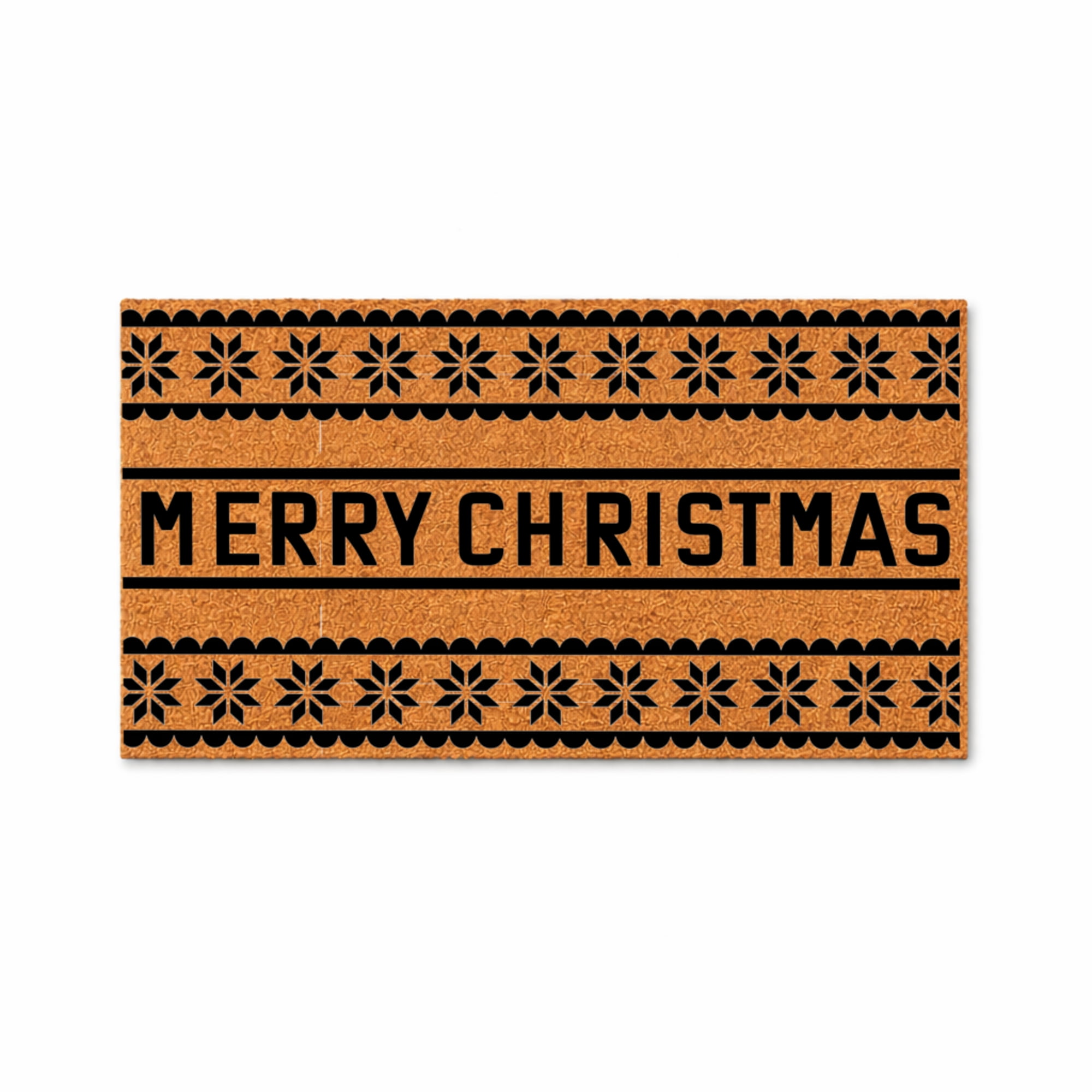 Merry Christmas Doormat, Holiday Snowflake Pattern Entryway Mat ...