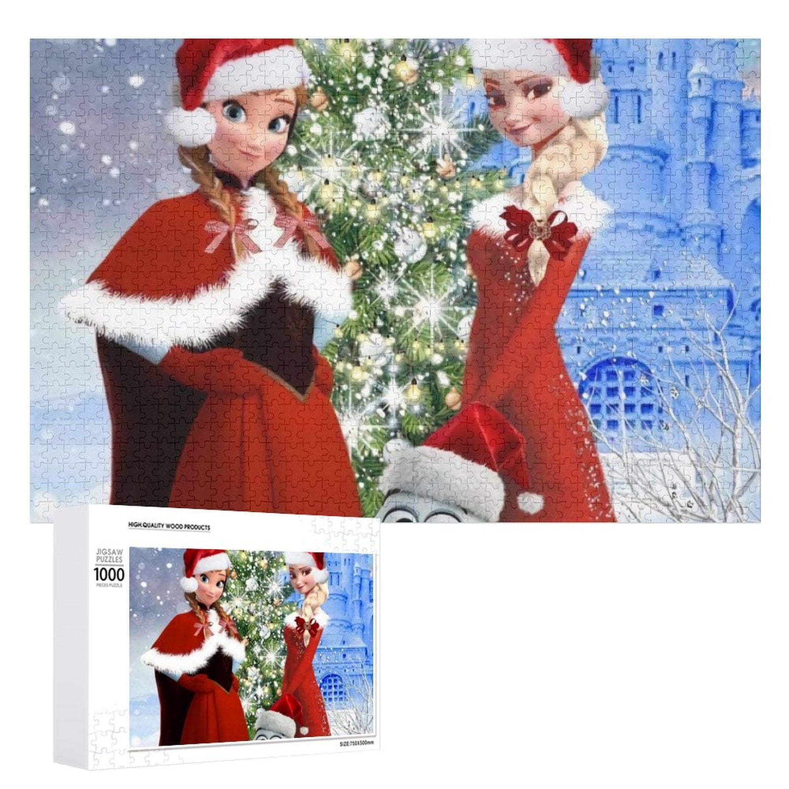 Merry Christmas Frozen-Elsa And Anna Puzzles- 1000 Piece Jigsaw Puzzle ...
