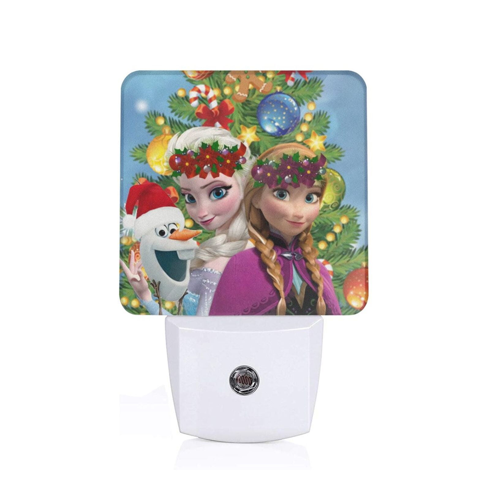 Merry Christmas Frozen Elsa And Anna LED Night Light with Dusk to Dawn ...