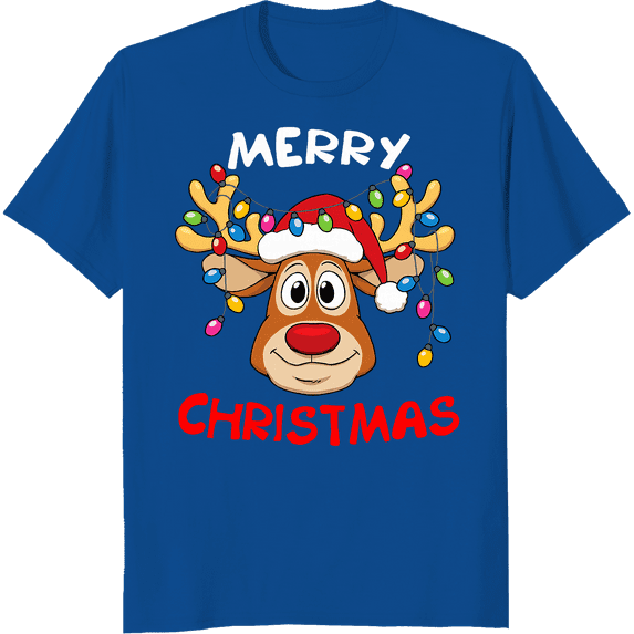 Merry Christmas Funny Reindeer Xmas T-Shirt ,Full Sizes S-5XL - Walmart.com