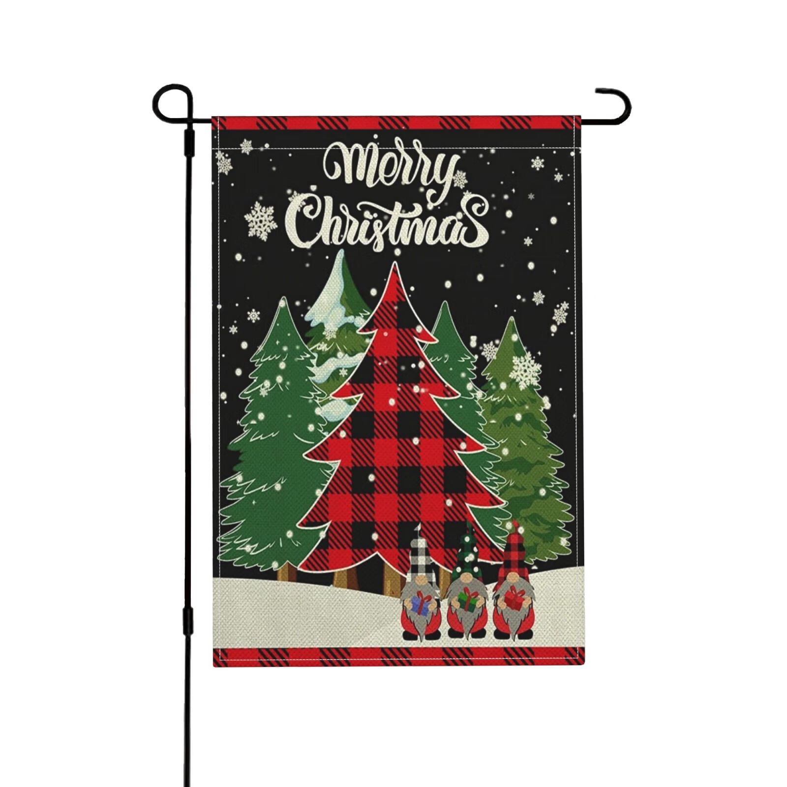 Merry Christmas Garden Flag Winter Outdoor Christmas Decorations ...
