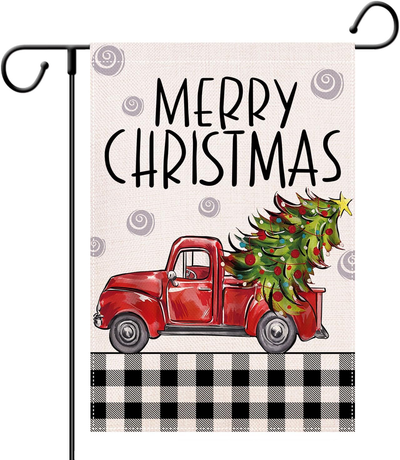 Merry Christmas Garden Flags 12.5x18 Double Sided Chritams Tree Yard ...