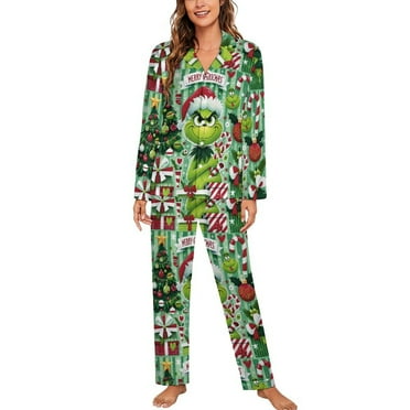 Dr. Seuss Grinch Matching Family Sleepwear Women's & Women's Plus Long ...