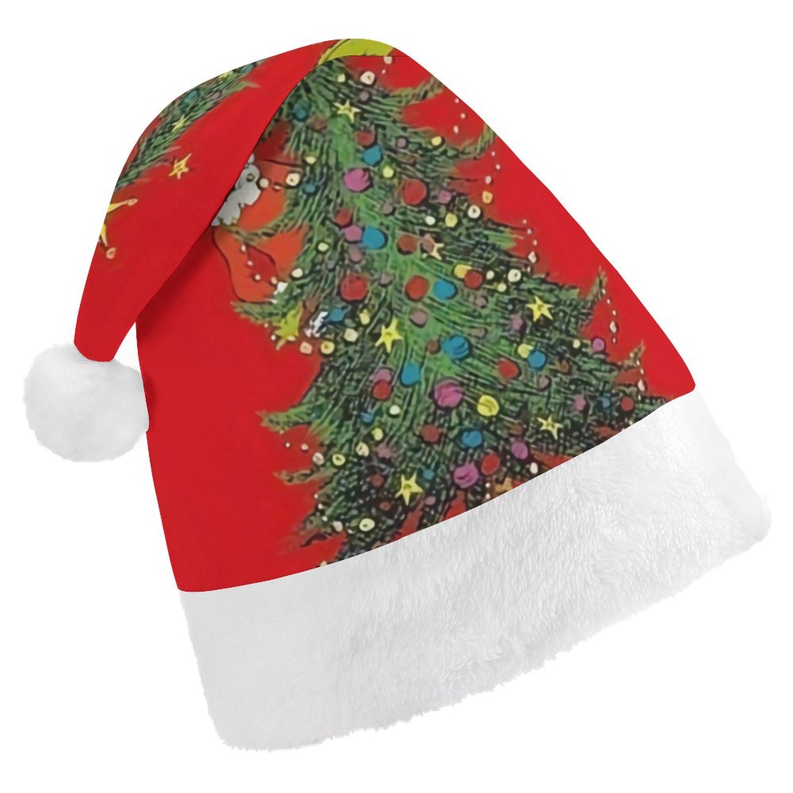 Merry Christmas Grinch And Christmas Tree Santa Hat,Merry Christmas ...