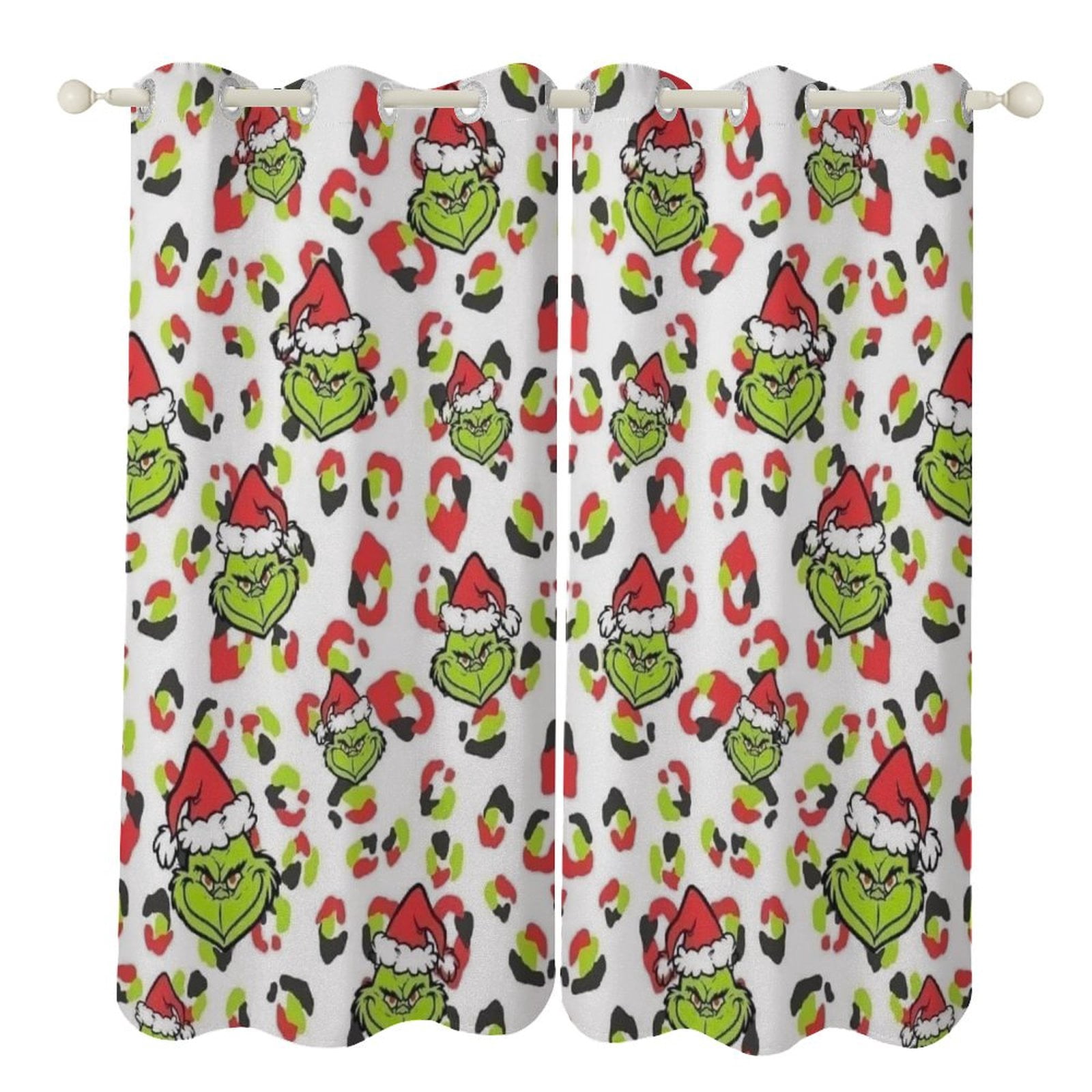 Merry Christmas Grinch Kids Curtains 52 X 84 Inch,Cartoon Blackout ...