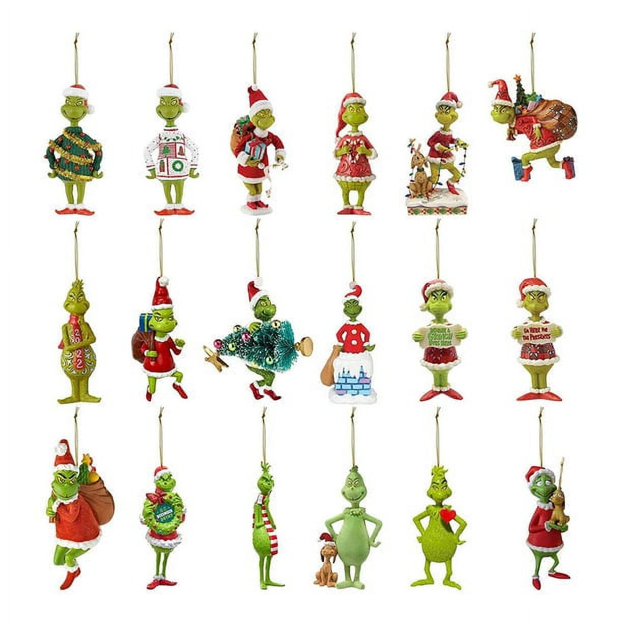 Merry Christmas Grinch Ornaments Xmas Tree Hanging Decoration Figure ...
