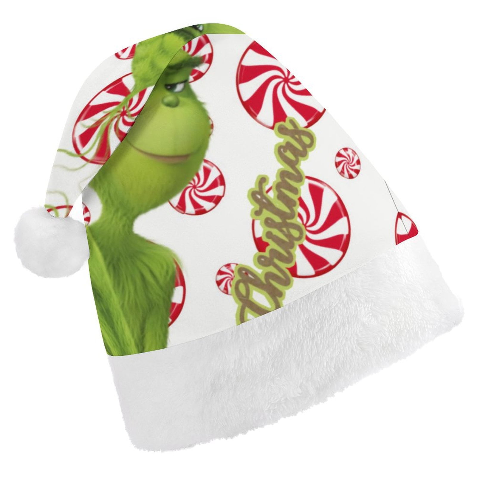 Merry Christmas Grinch Santa Hat for Adults,Christmas Hat,Xmas Hat ...