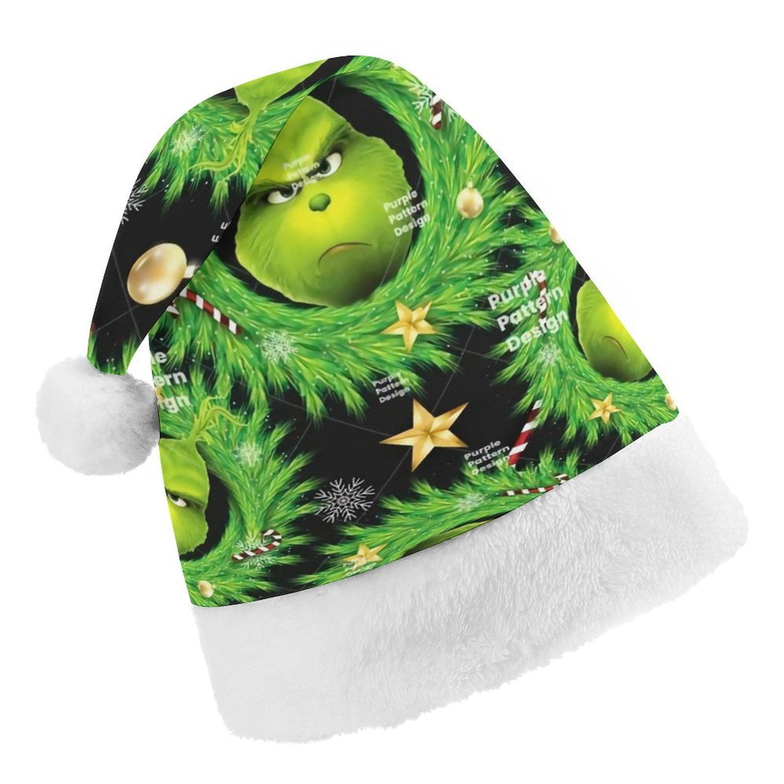 Merry Christmas Grinch Santa Hat for Kids,Christmas Hat,Xmas Hat,Unisex ...