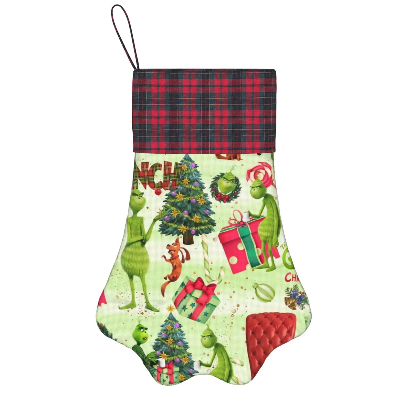 Merry Christmas Grinch Christmas Stocking for Dogs Cats,Paw or Large ...