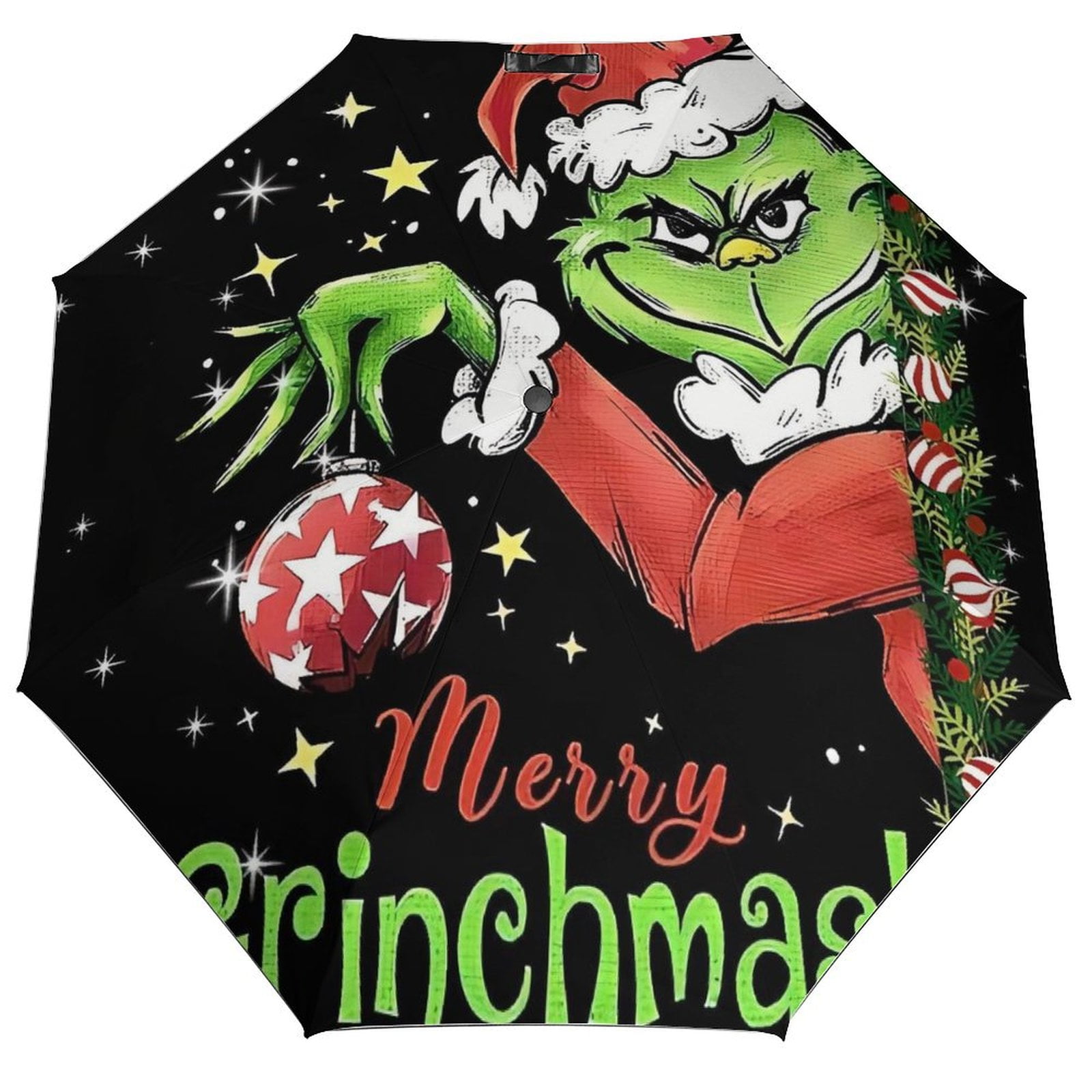 Merry Christmas Grinch Umbrella,Kids Folding Umbrella Automatic Open ...
