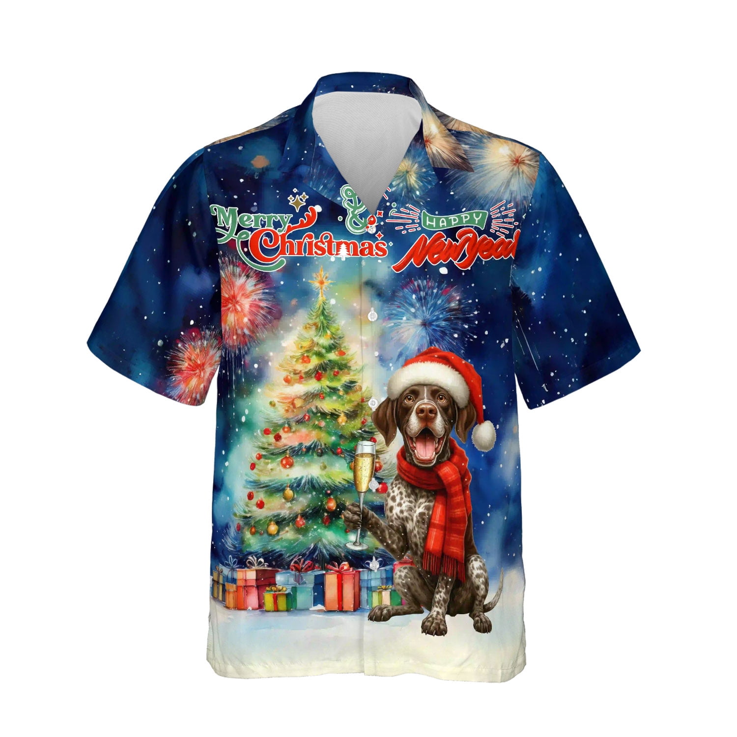 Merry Christmas and Happy New Year Santa German Shorthaired Pointer ...
