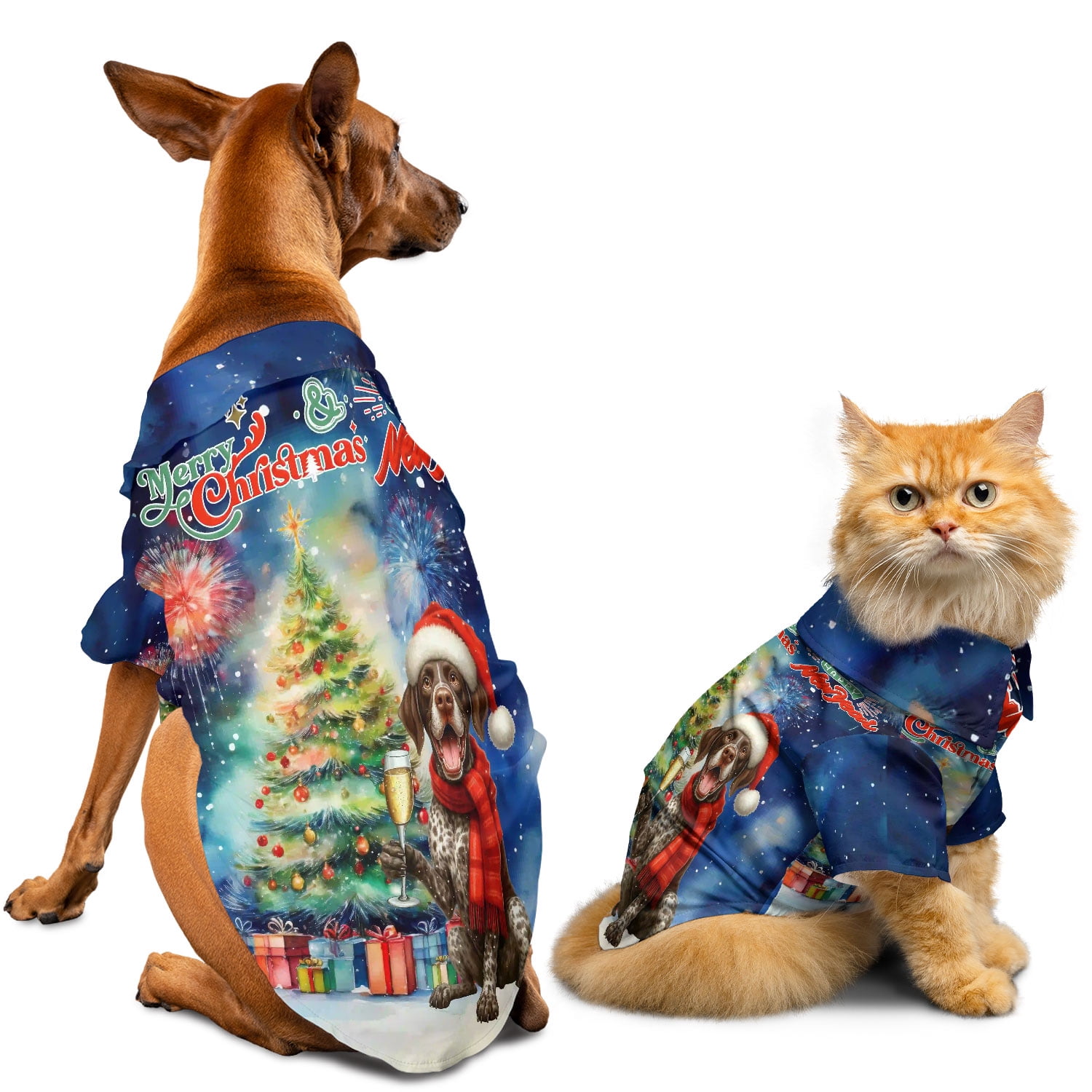 Merry Christmas and Happy New Year Santa German Shorthaired Pointer ...