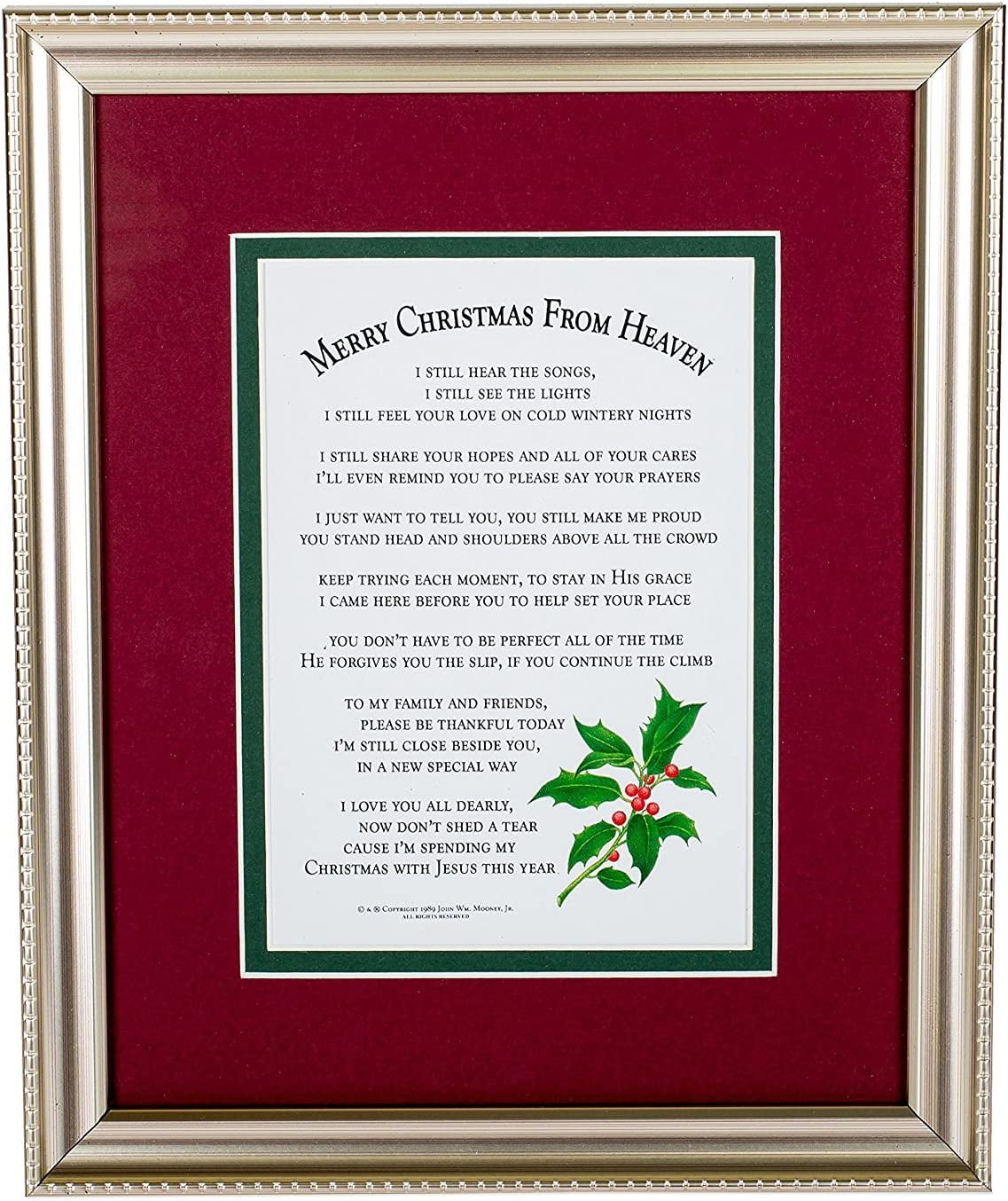 Merry Christmas from Heaven Elegant Frame - Religious Christmas ...