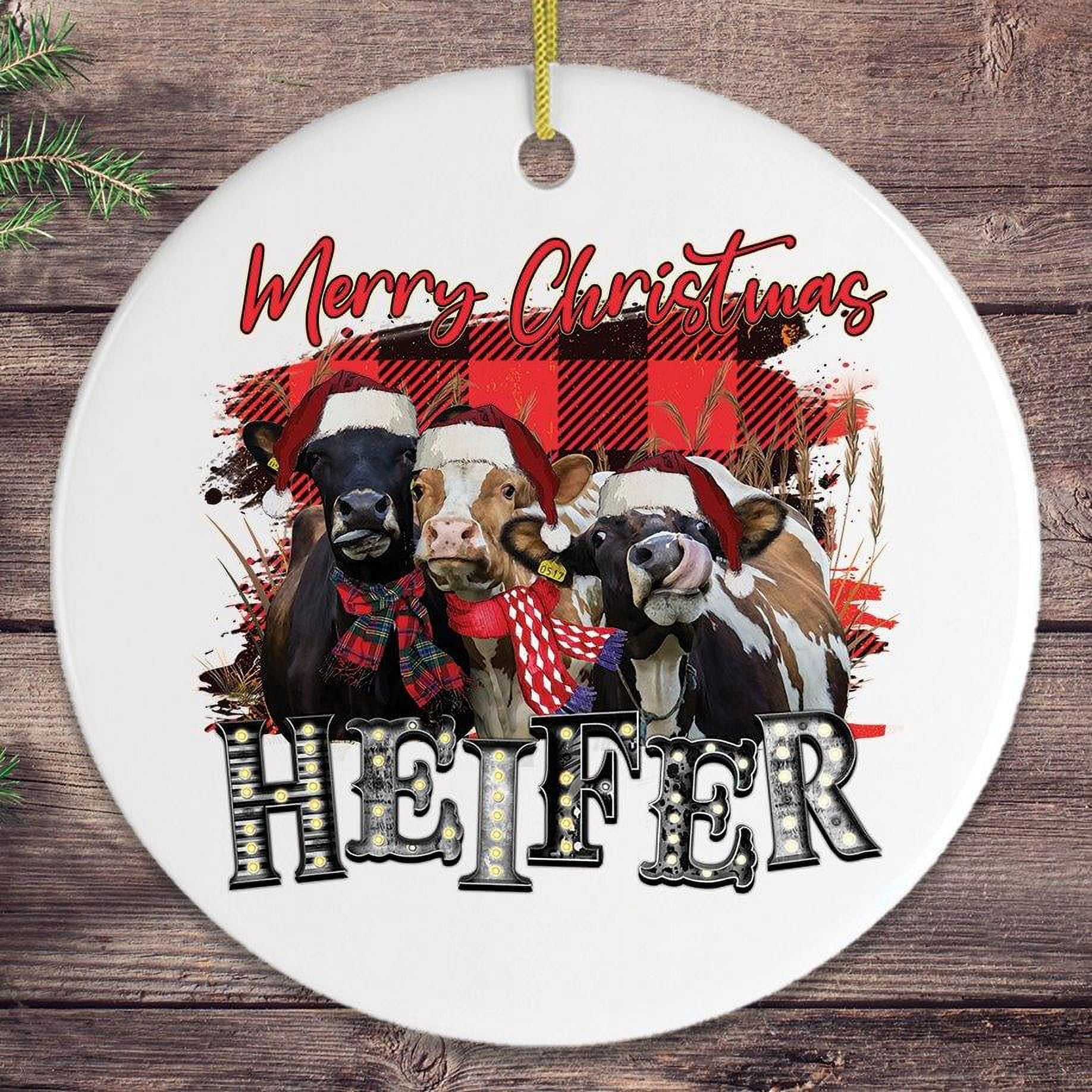 Merry Christmas Heifers Ornament - Walmart.com