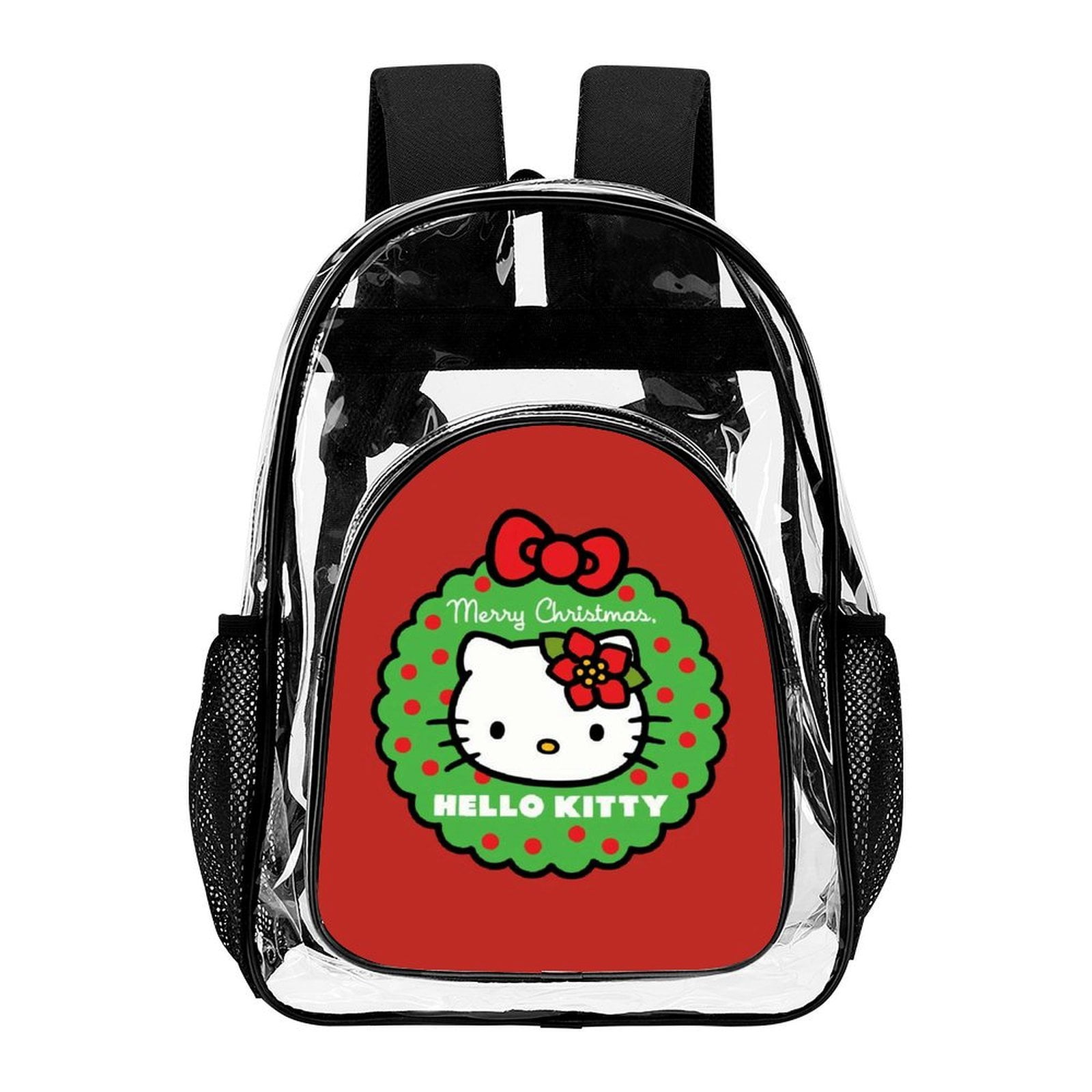 Merry Christmas Hello Kitty 6958 Large Clear Backpack Heavy Duty ...