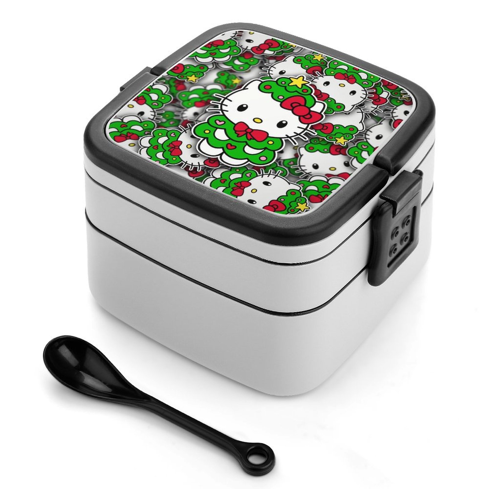 Merry Christmas Hello Kitty0154 Lunch Boxes 1000 ML Double Layer Bento ...