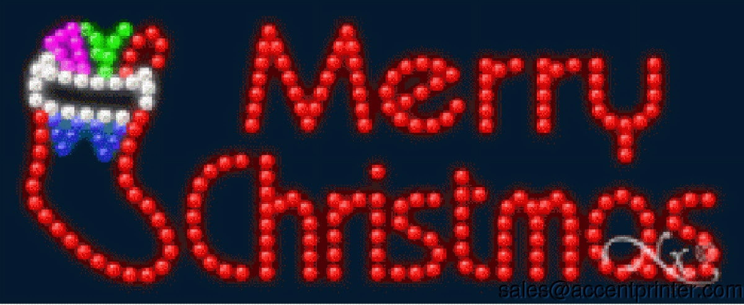 Merry Christmas Indoor Flashing & Animated High Impact Energy Efficient ...