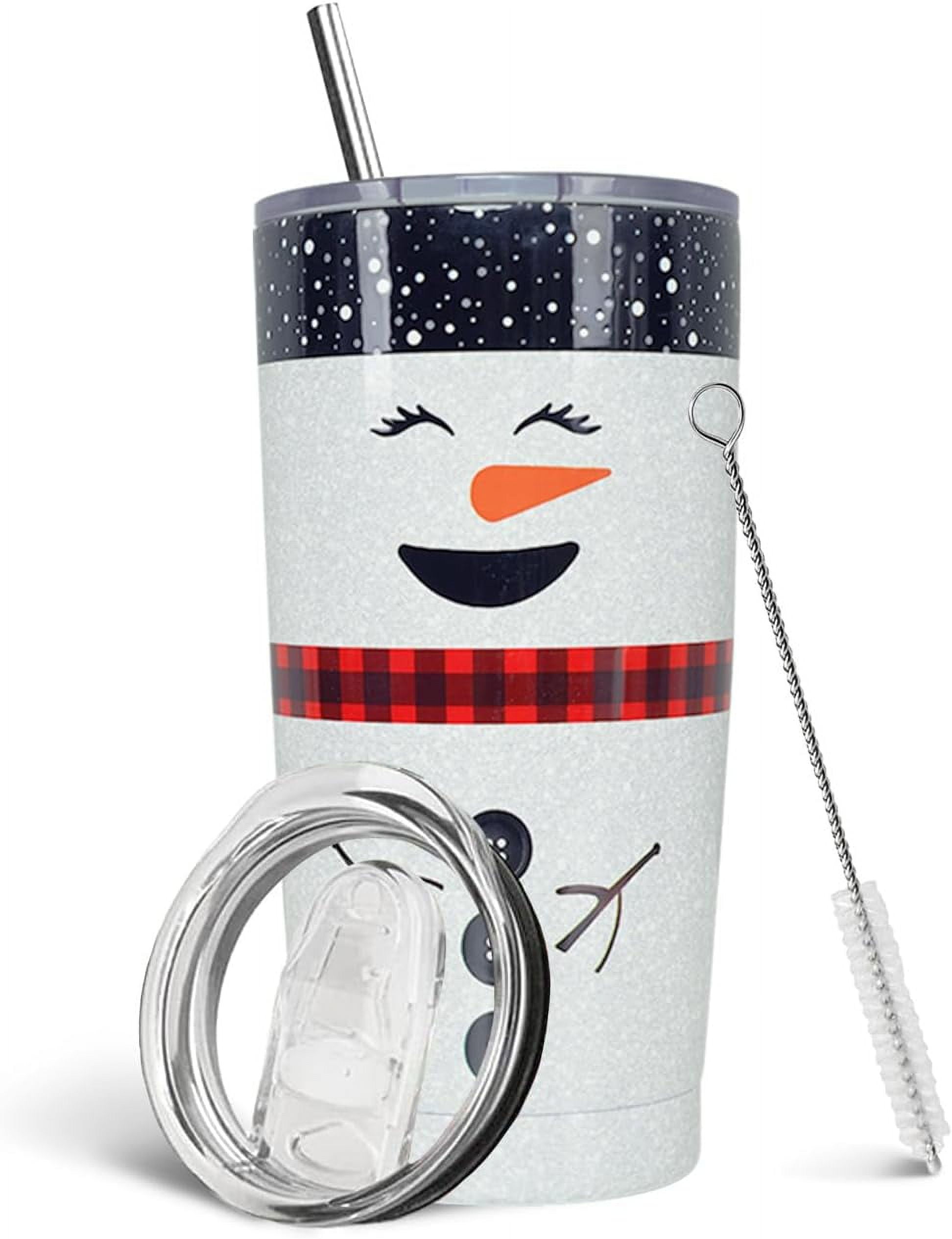 Merry Christmas Insulated Tumbler with Lids and Straws Christmas ...