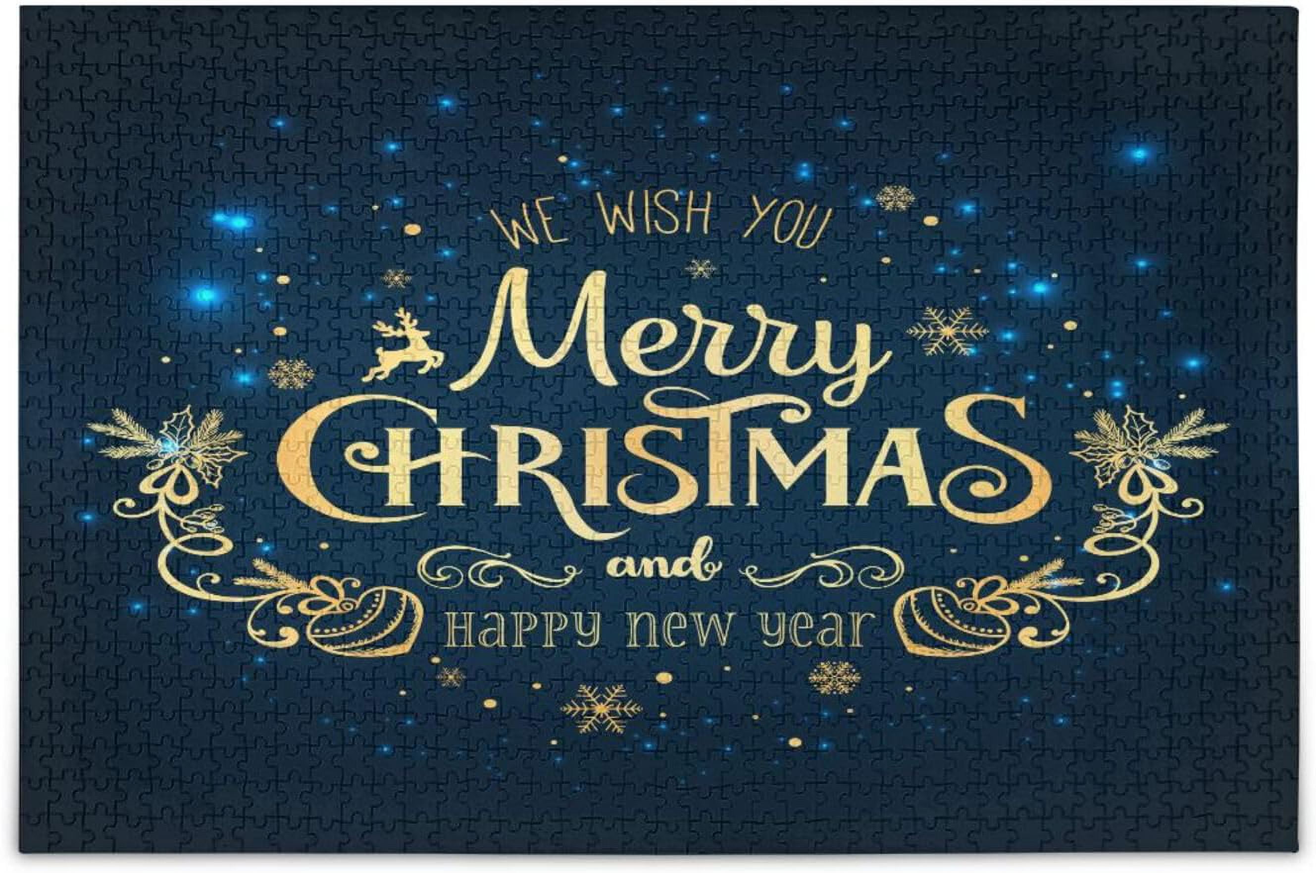 Merry Christmas Jigsaw Puzzle 1000 PiecesDie-Cut Puzzle Pieces Are Easy ...