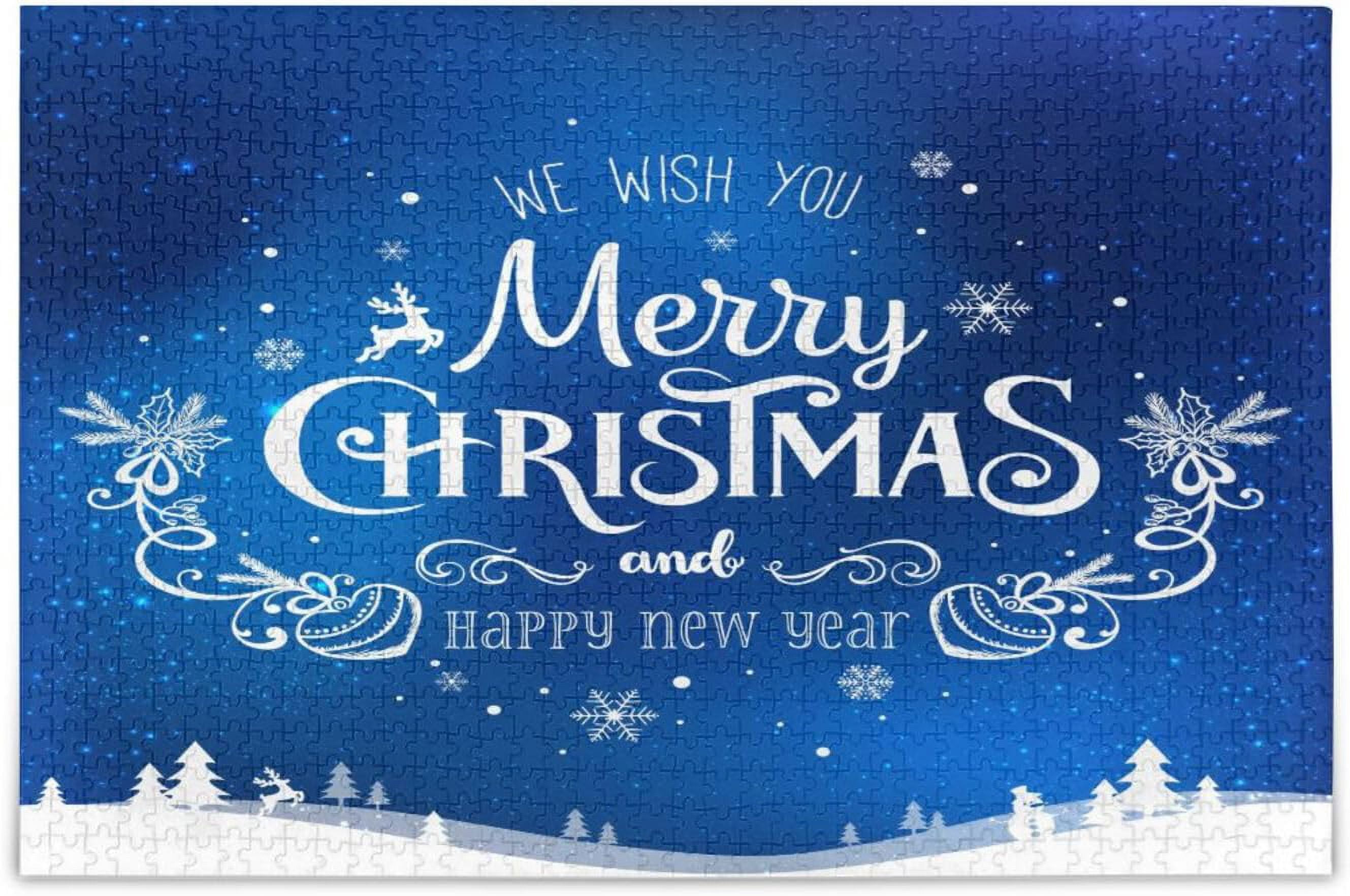 Merry Christmas Jigsaw Puzzle 1000 PiecesDie-Cut Puzzle Pieces Are Easy ...