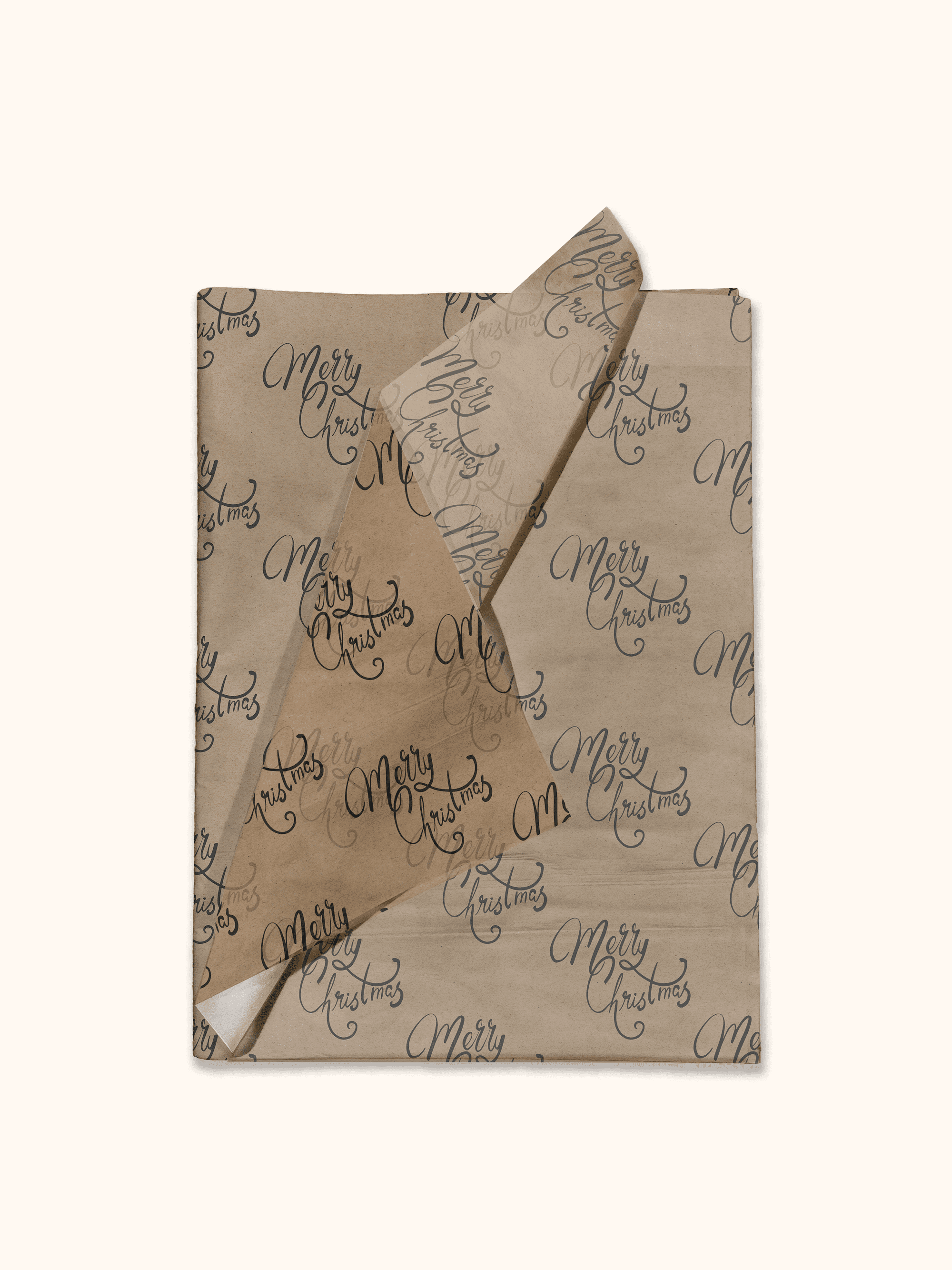 Merry Christmas Kraft Decorative Printed Tissue Paper 24 Sheets of 20 ...